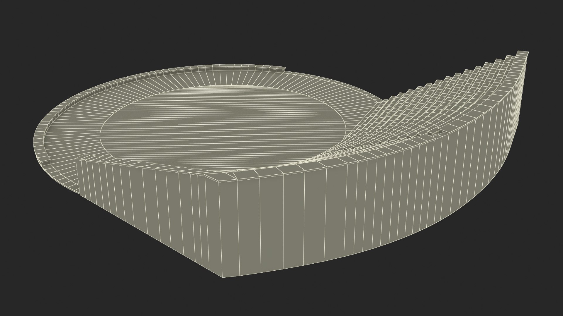 Semi-circular Ancient Amphitheater 3D Model - TurboSquid 2378265