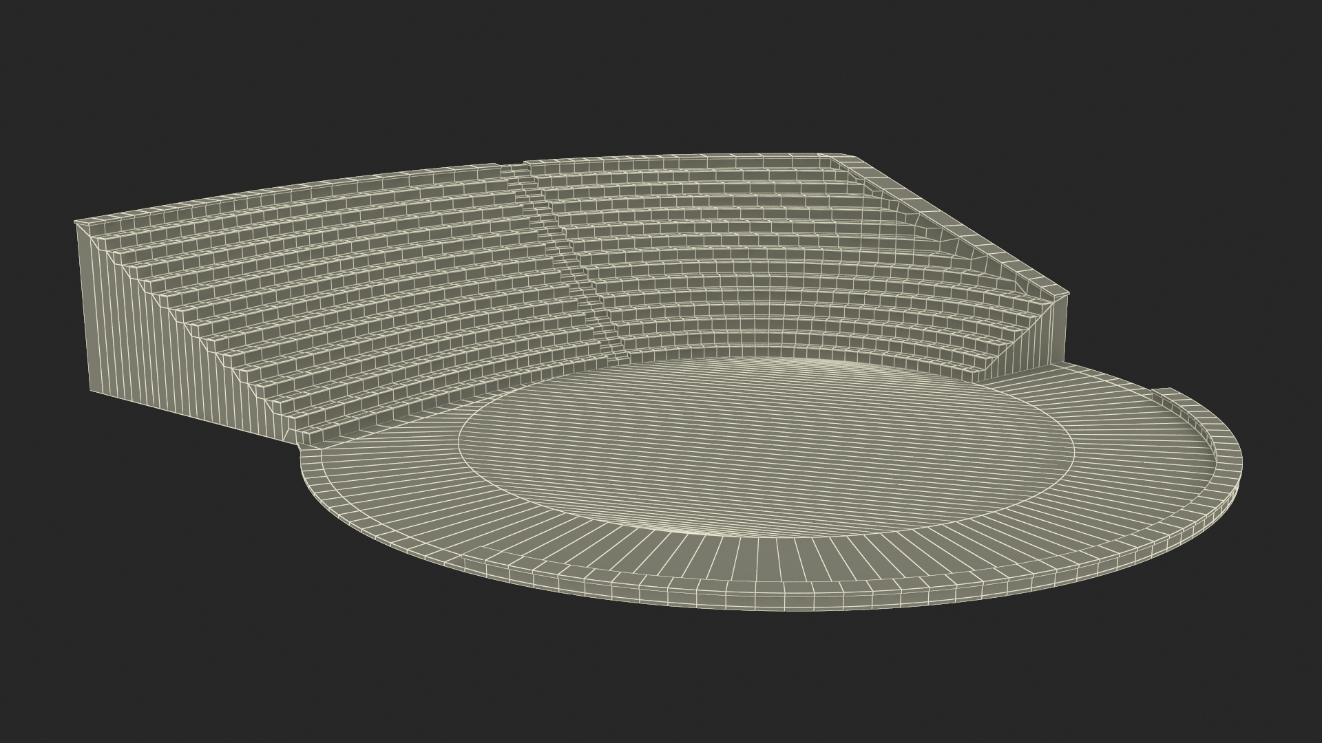 Semi-circular Ancient Amphitheater 3D Model - TurboSquid 2378265