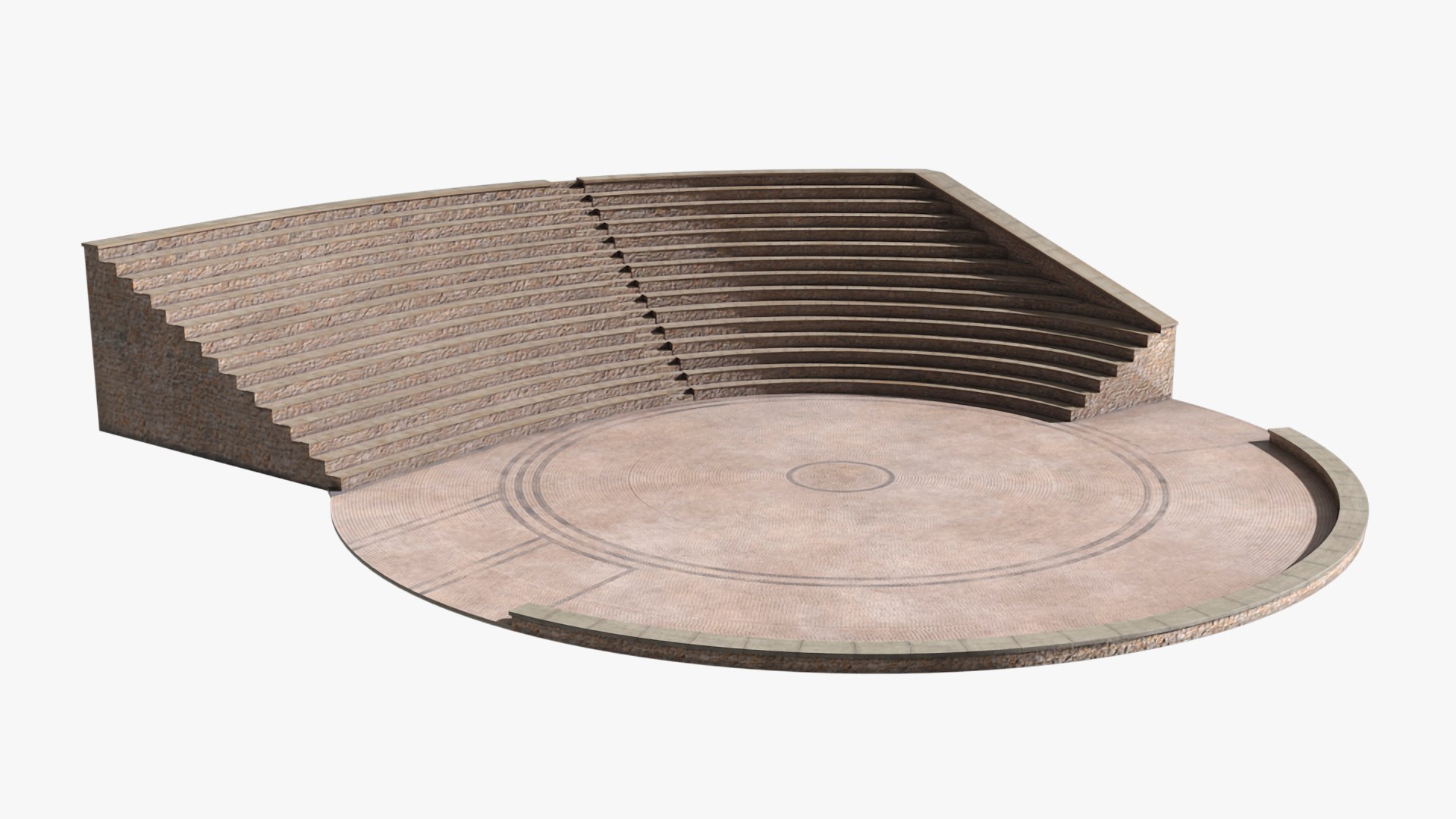 Semi-circular Ancient Amphitheater 3D Model - TurboSquid 2378265