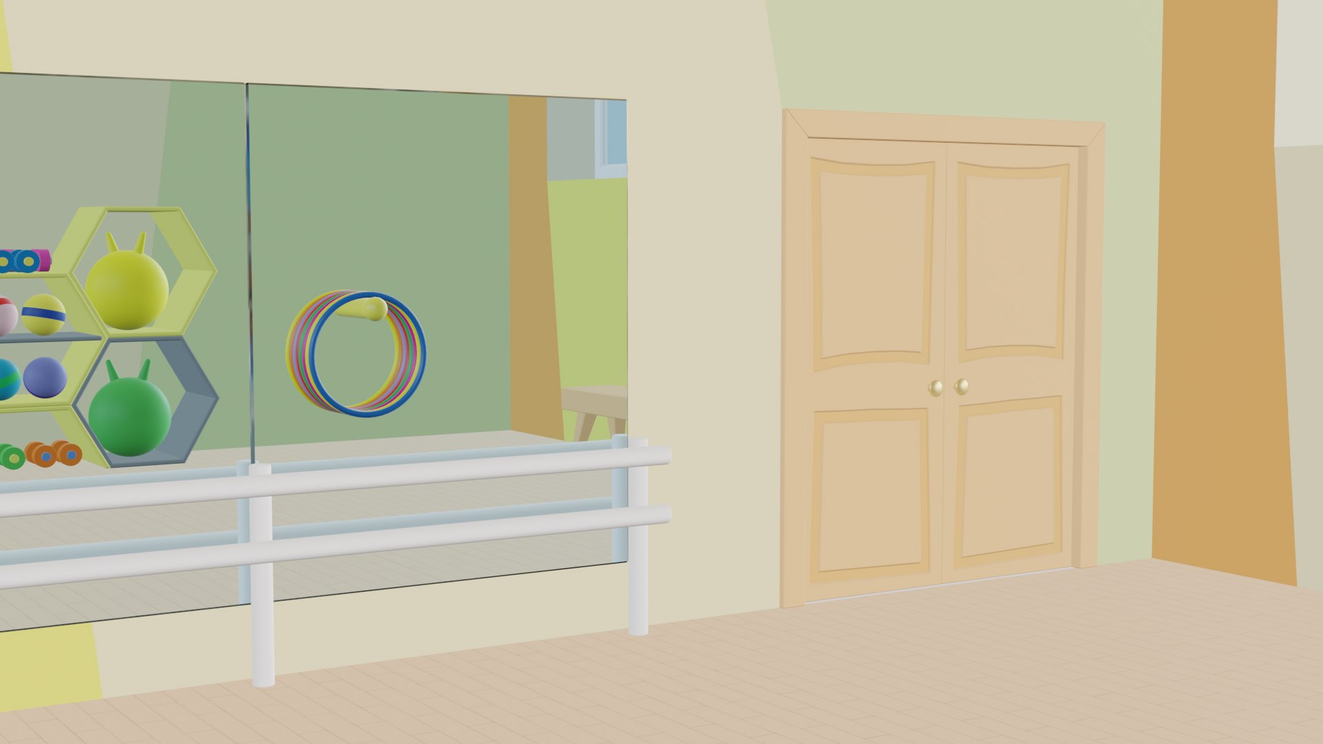Cartoon Children Gym 3D - TurboSquid 1491648