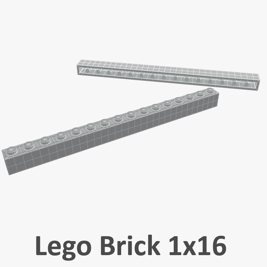 lego bricks - 1x16 3d model