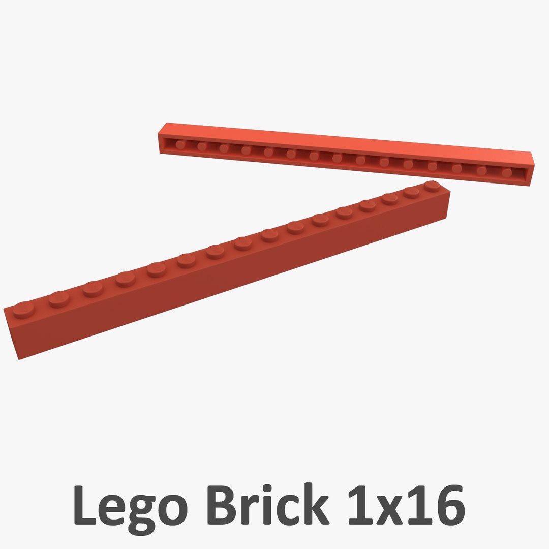 lego bricks - 1x16 3d model