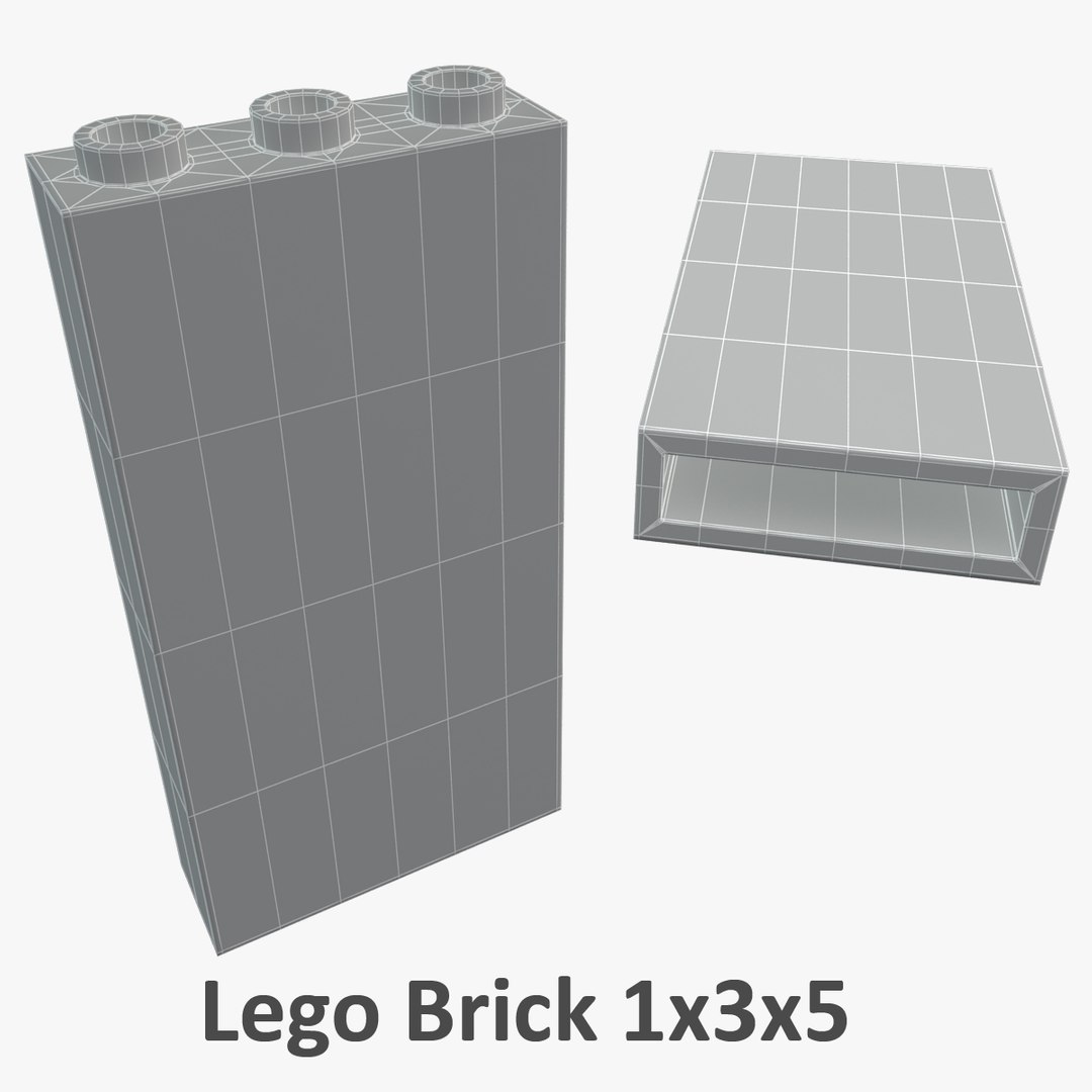 lego bricks - 1x16 3d model