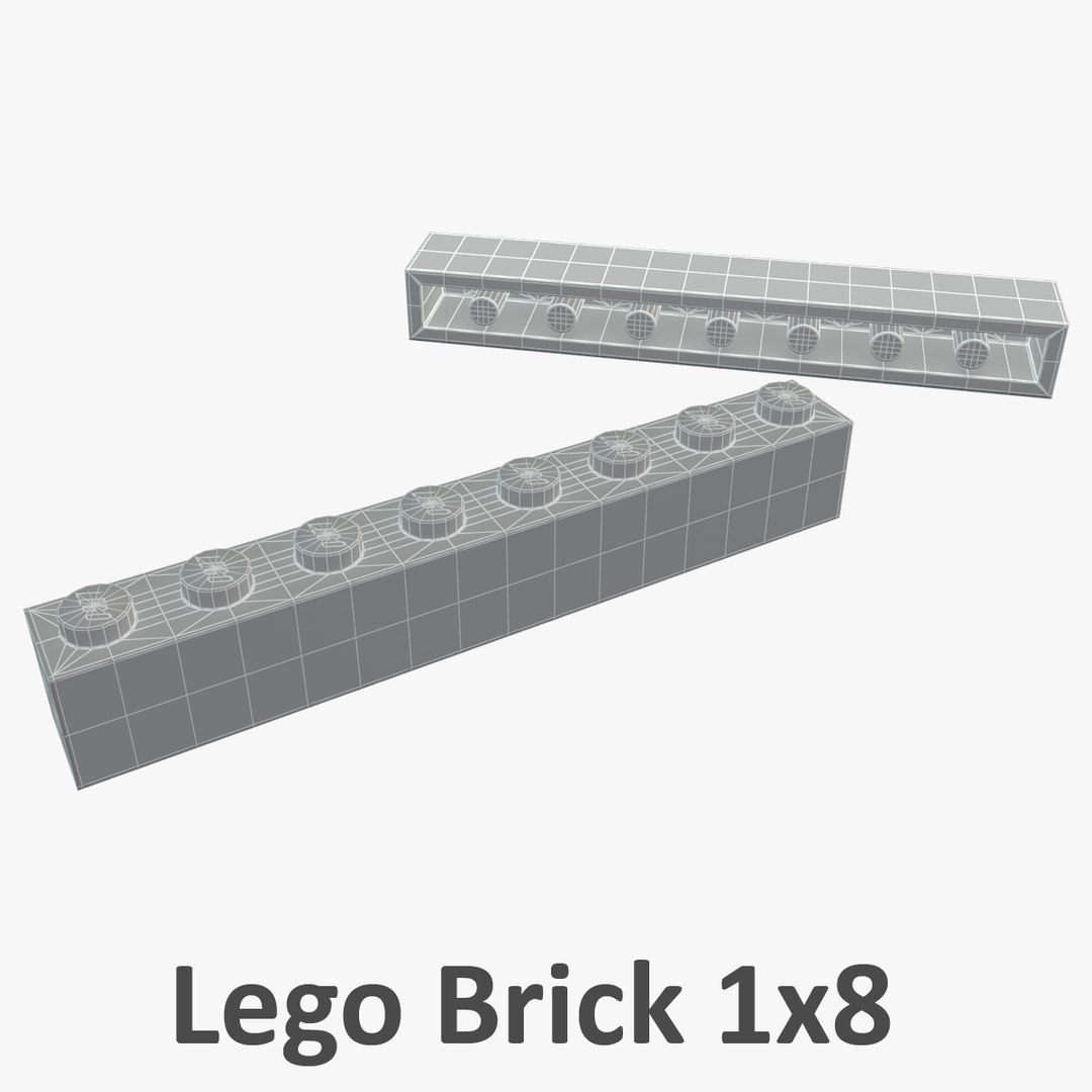 lego bricks - 1x16 3d model