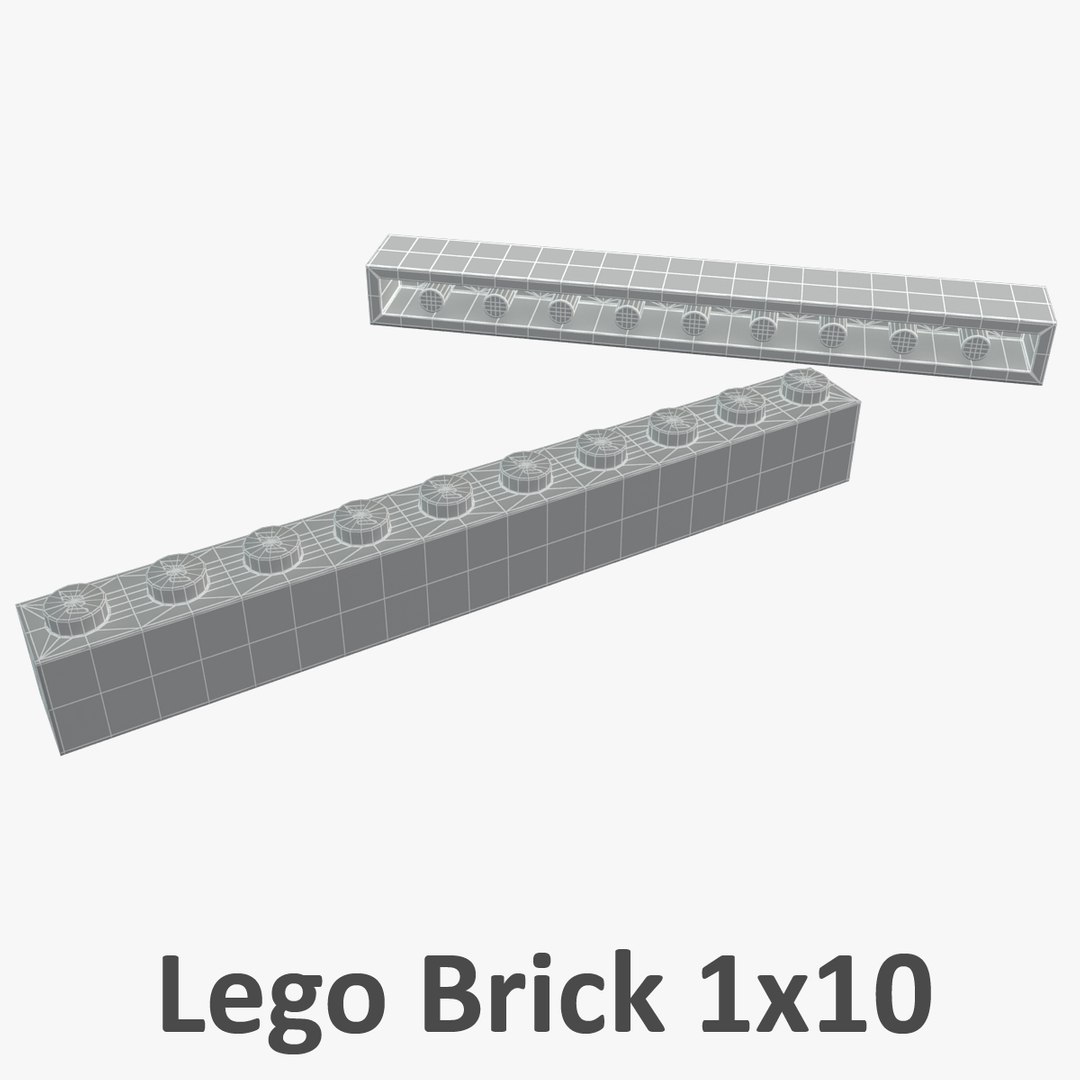 lego bricks - 1x16 3d model