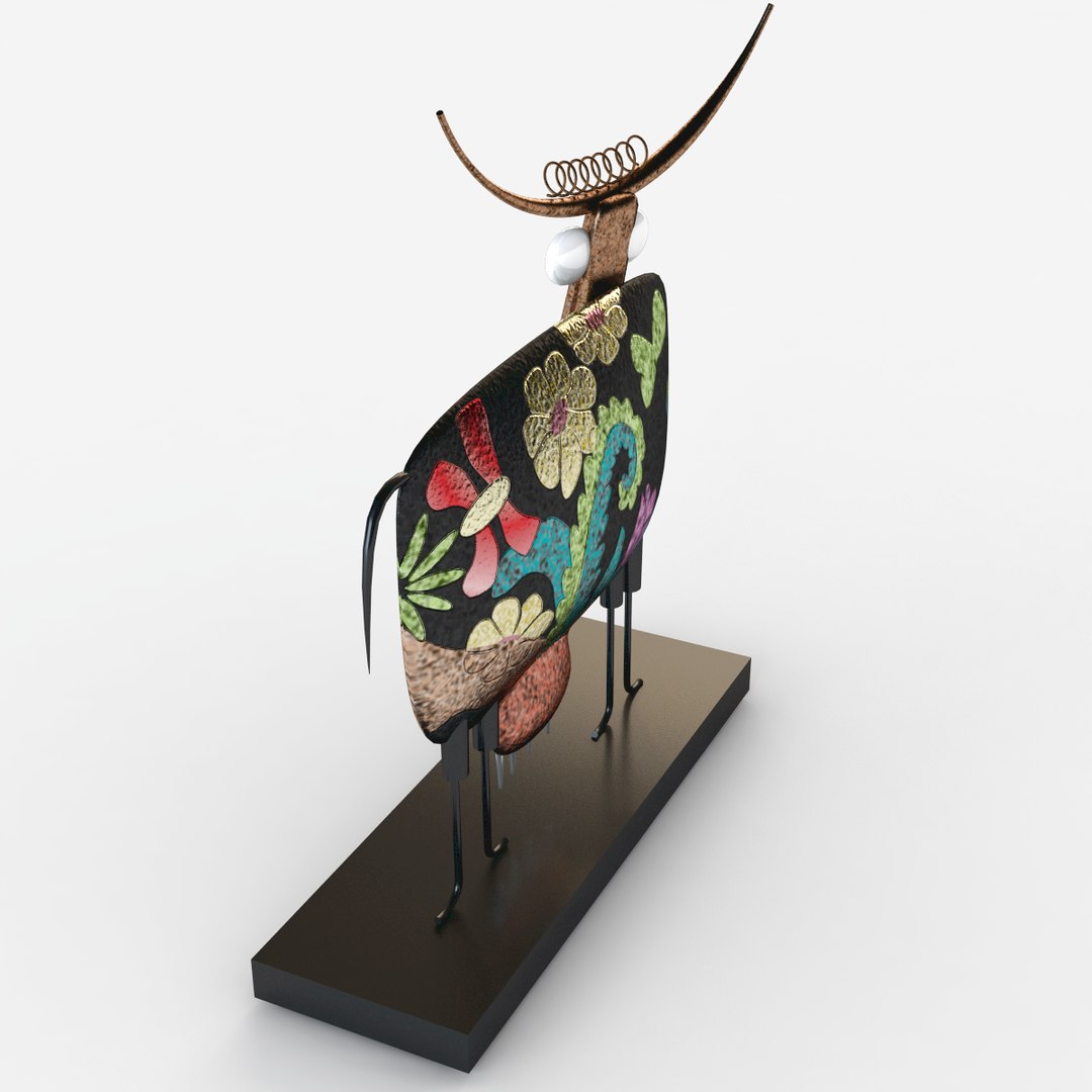 3d model metal bull