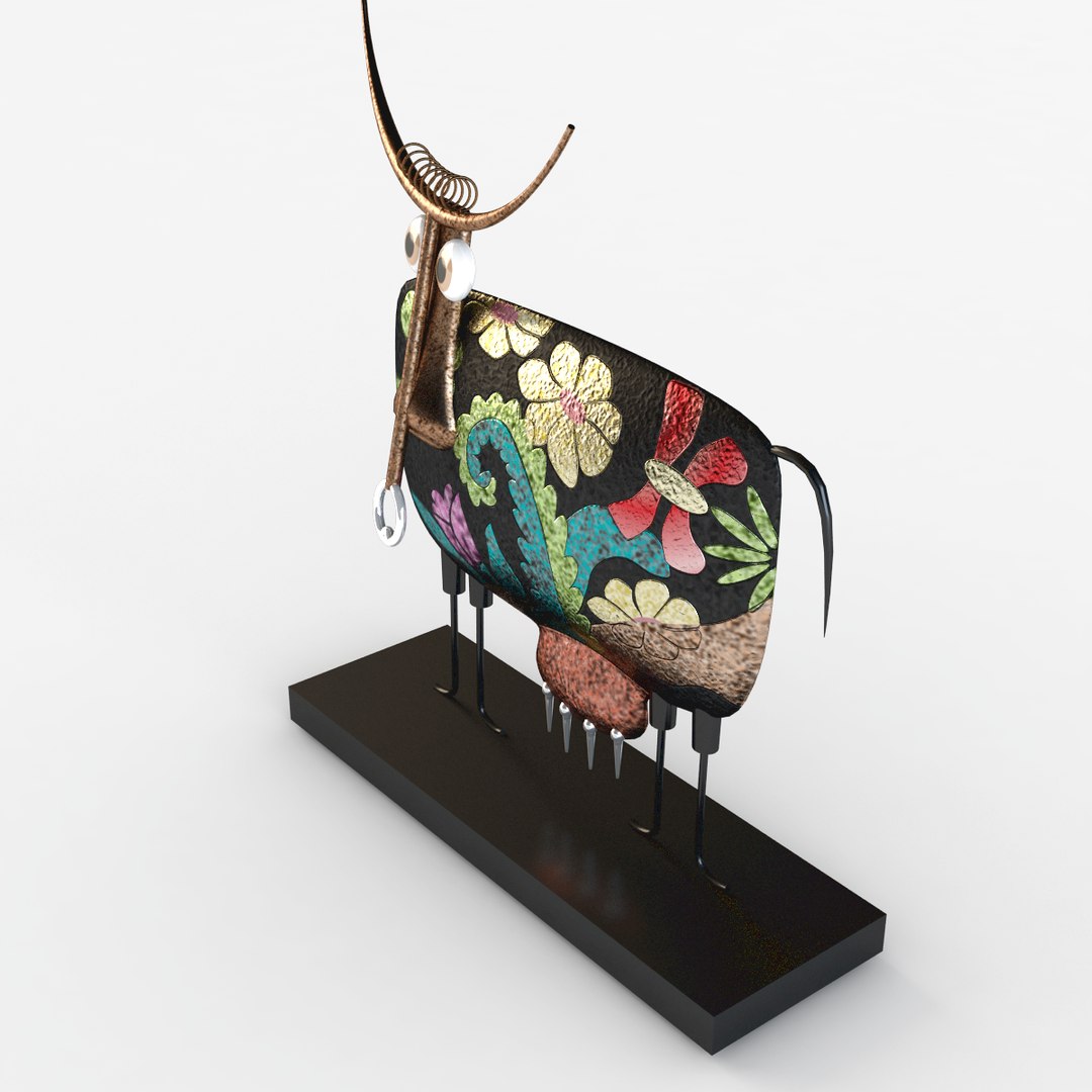 3d model metal bull