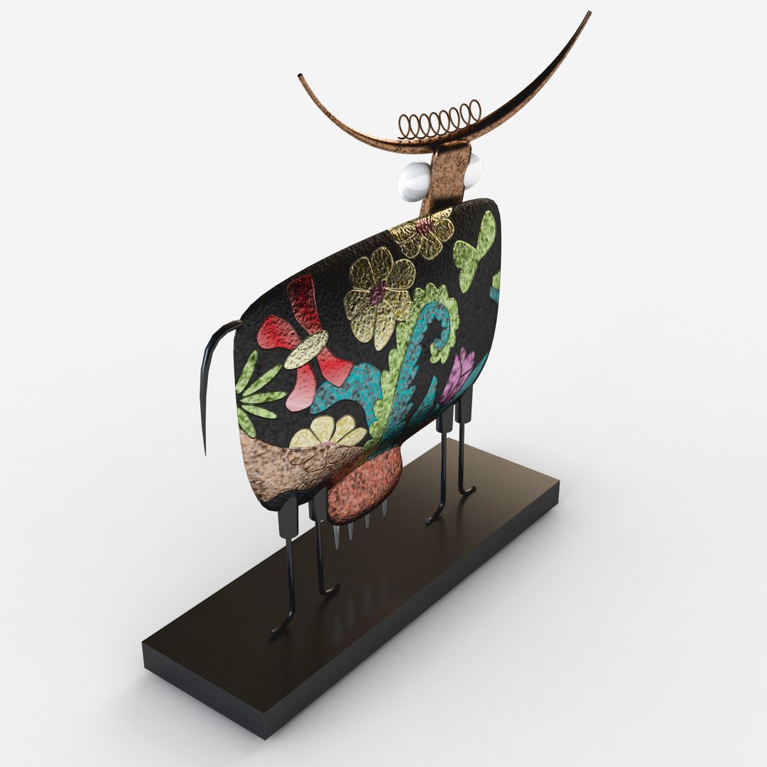 3d model metal bull