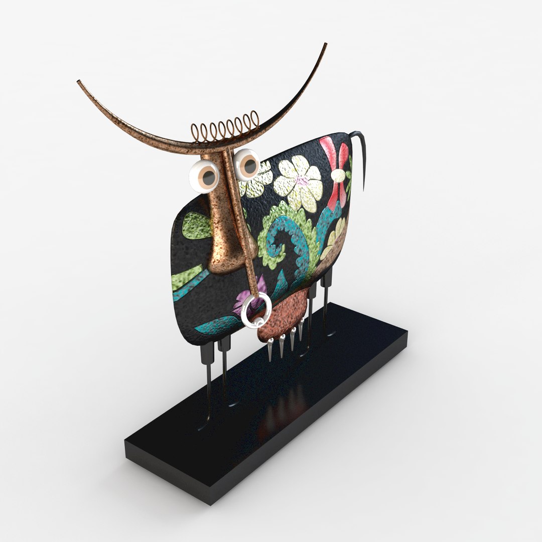 3d model metal bull
