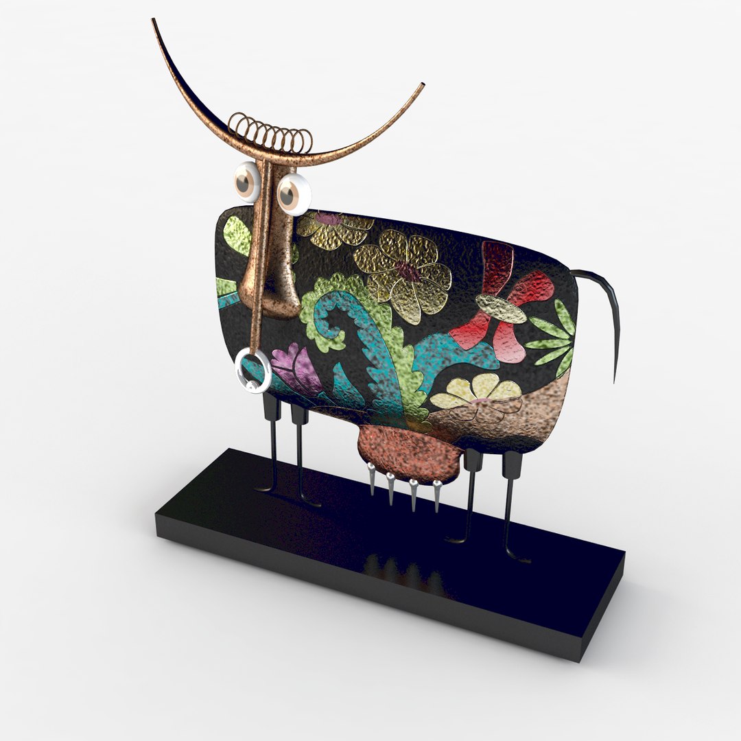 3d model metal bull