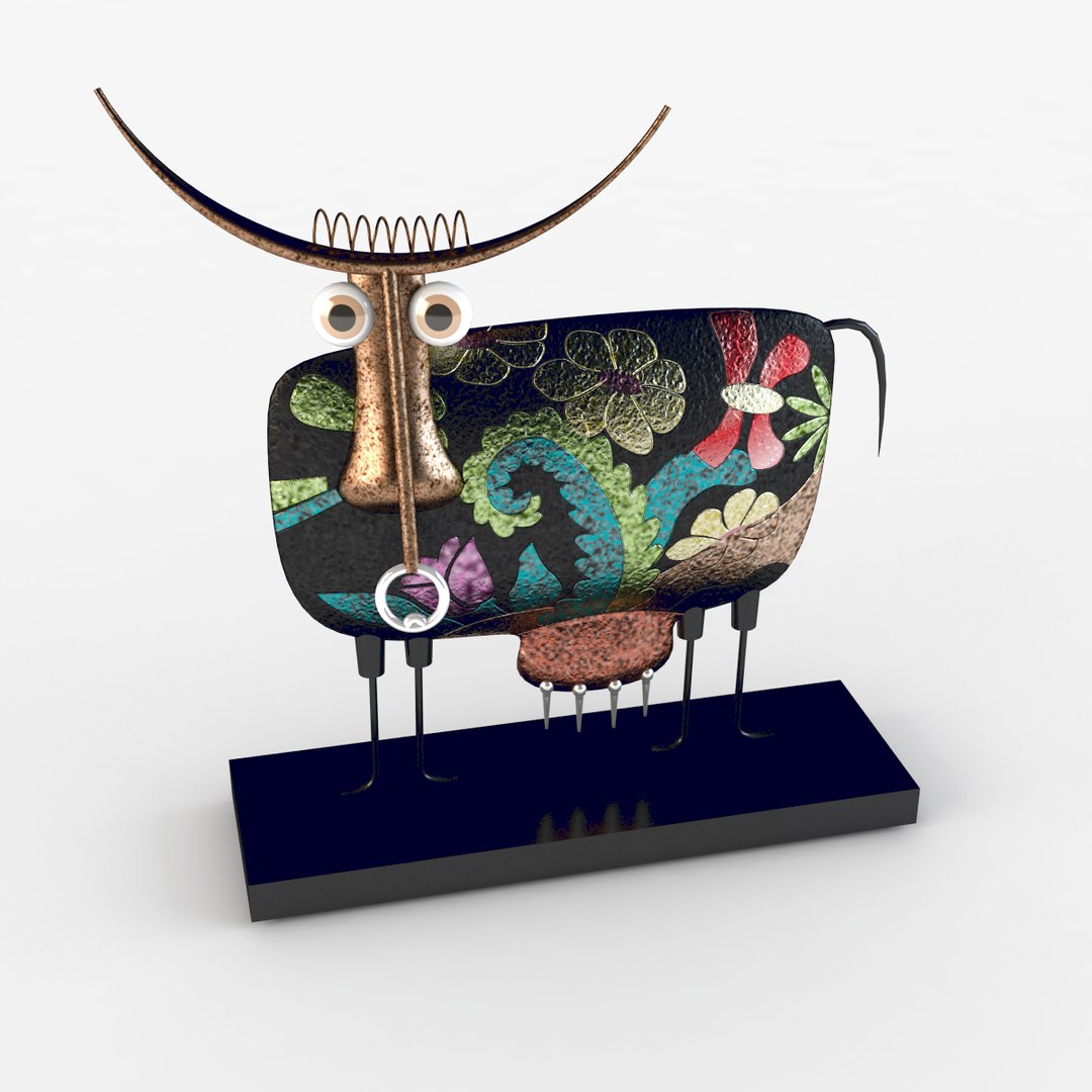 3d model metal bull