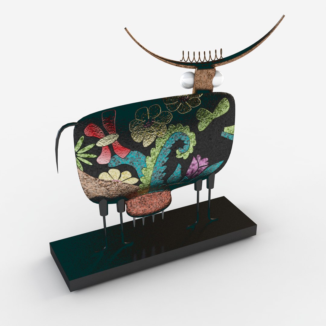 3d model metal bull
