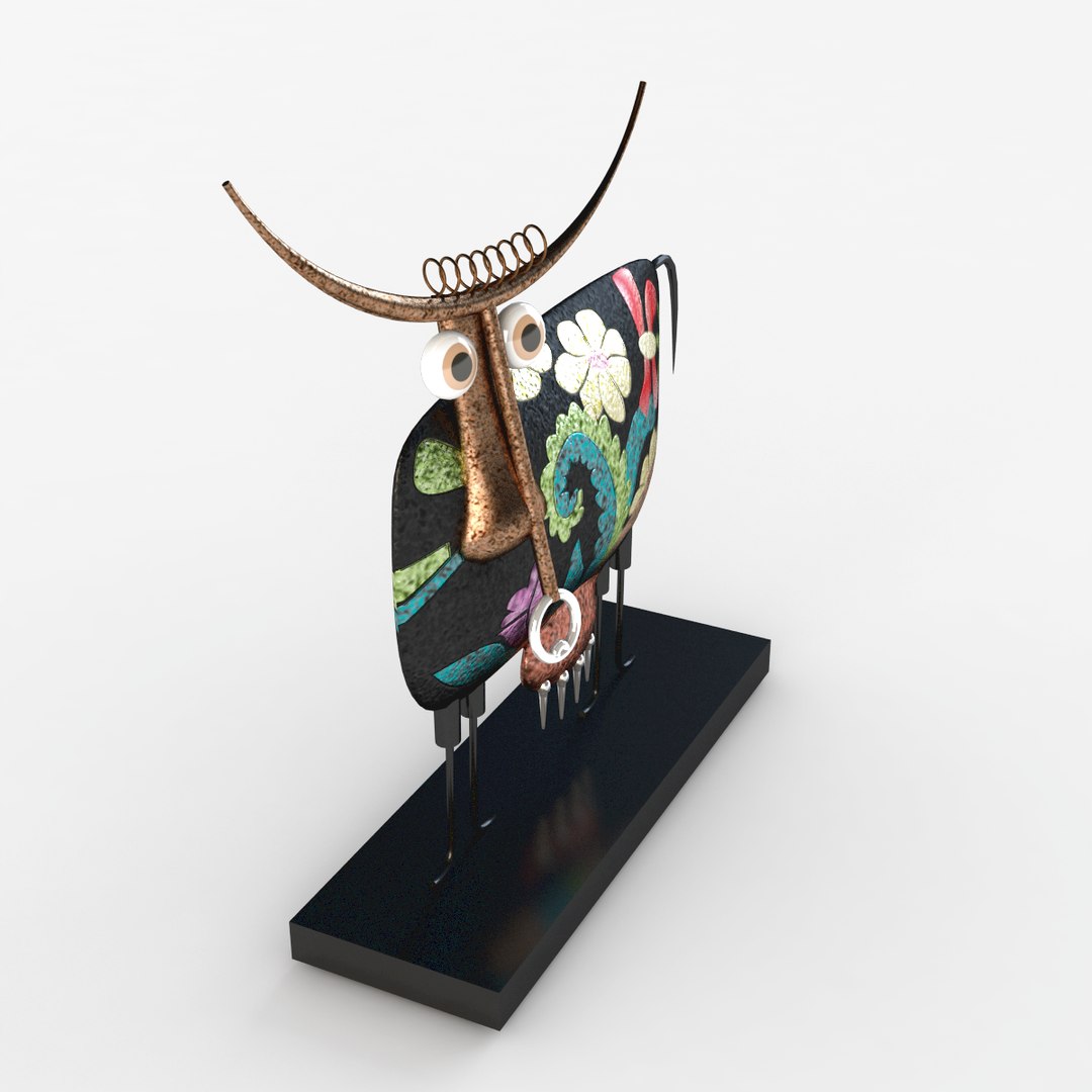 3d model metal bull