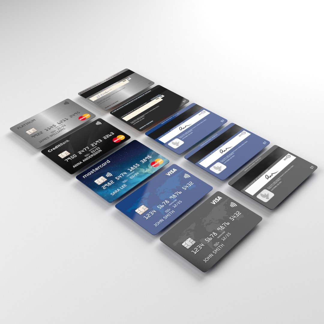 Credit Cards 3D Model - TurboSquid 1569355