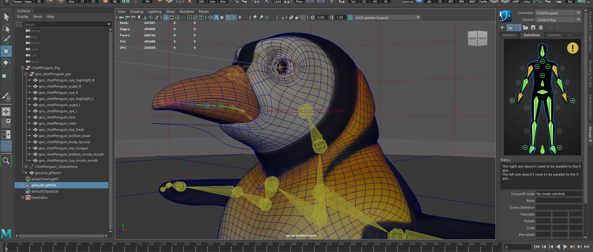 Free Cartoon Penguin Rigged With Human IK In Maya 3D Model - TurboSquid ...
