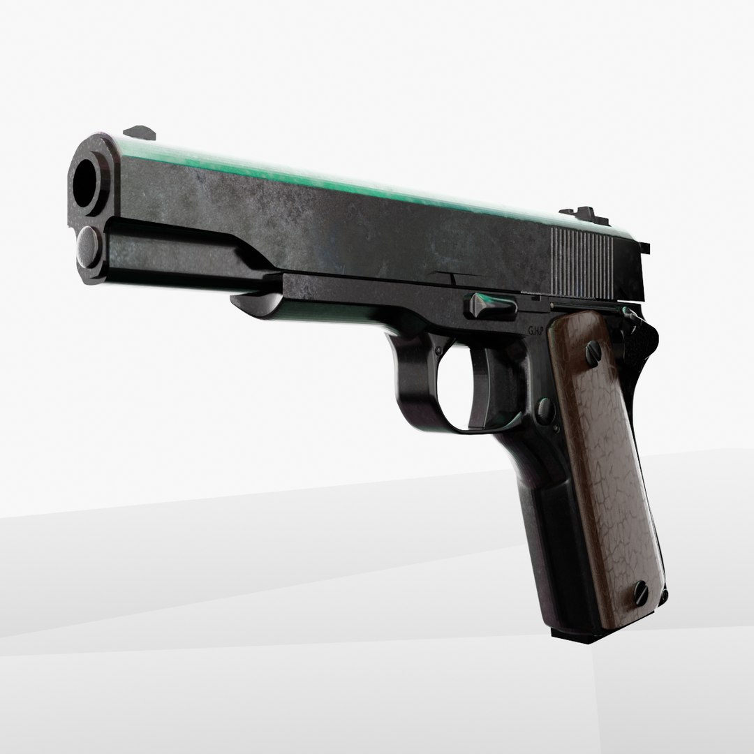 modelo 3d Colt M1911 Special Combat Pistol Metalic - TurboSquid 2052843