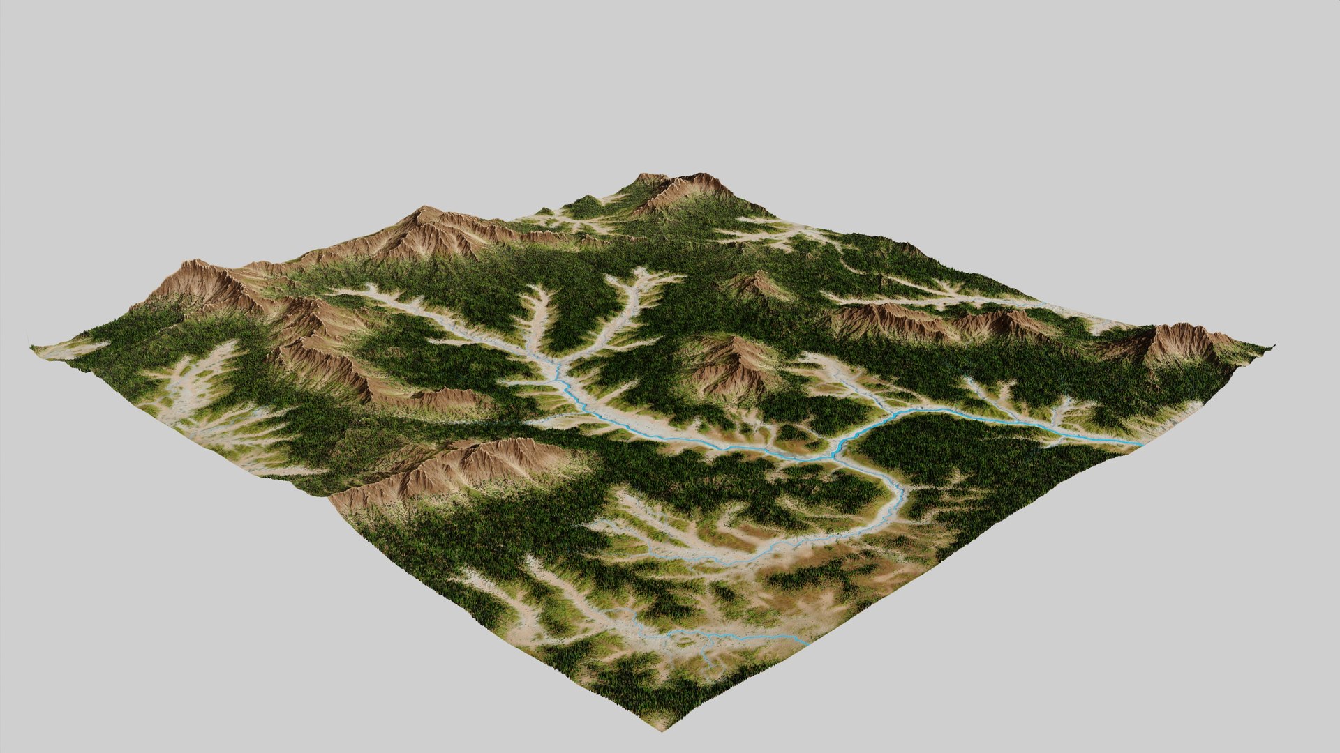 Forested landscape 3D model - TurboSquid 2161232