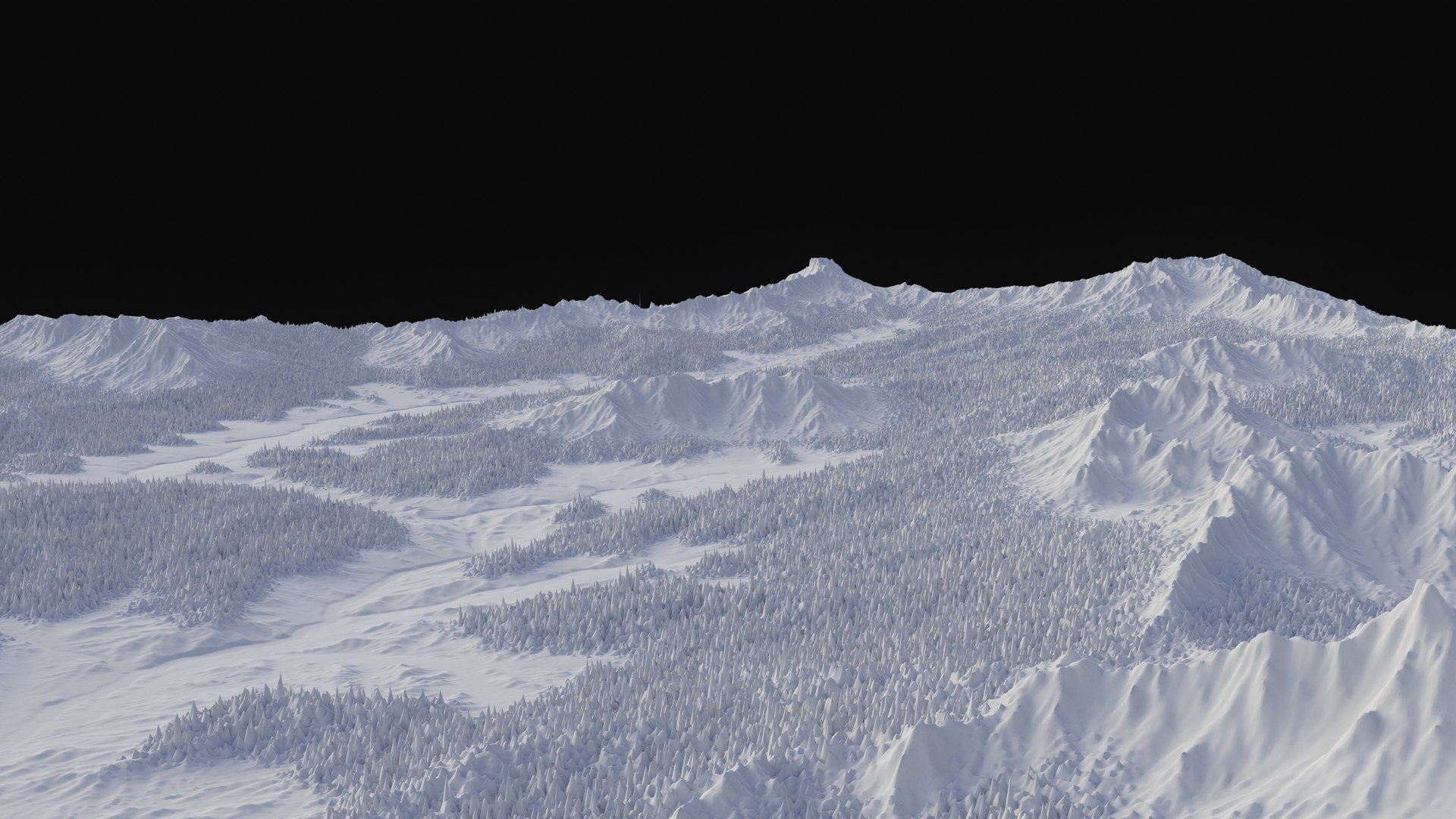 Forested landscape 3D model - TurboSquid 2161232