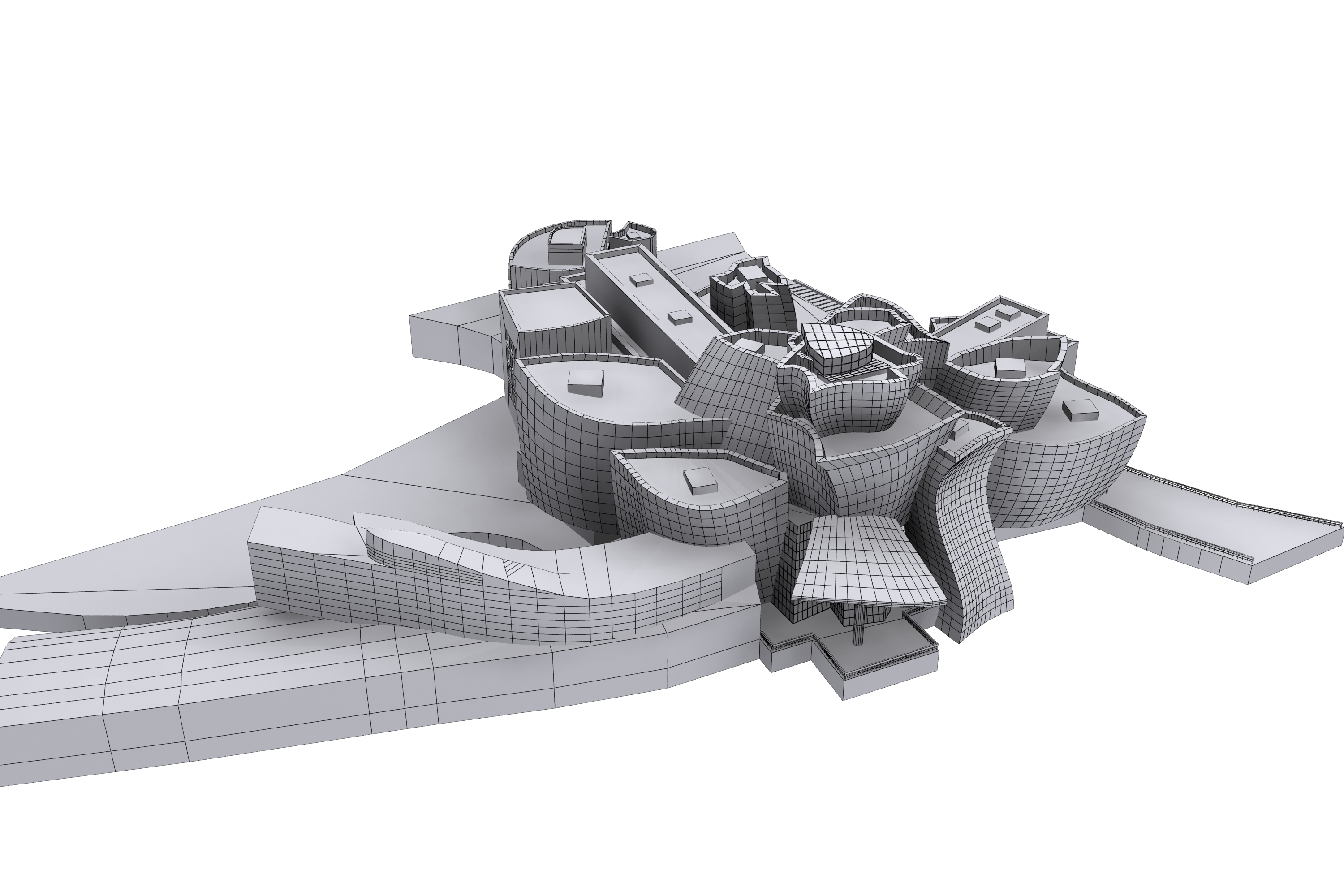 guggenheim museum bilbao 3d max