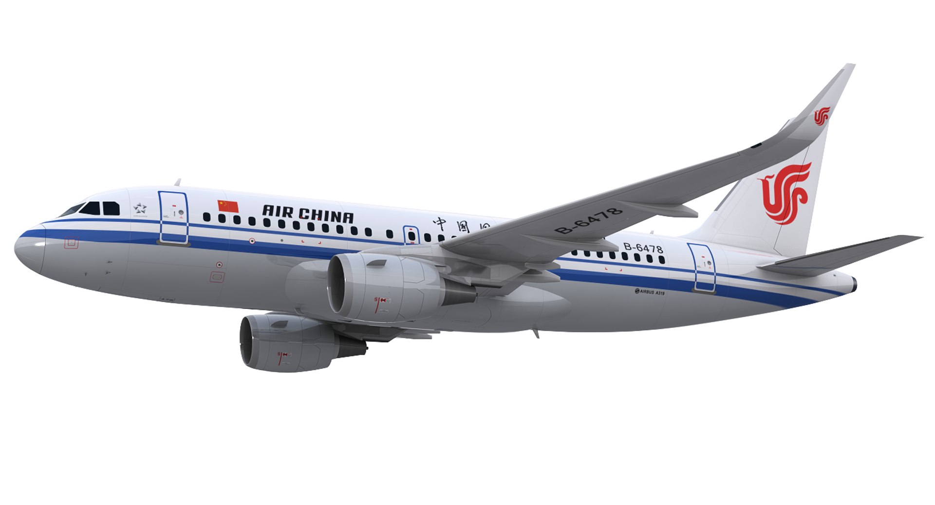 3D A319 Air China Model - TurboSquid 1187566