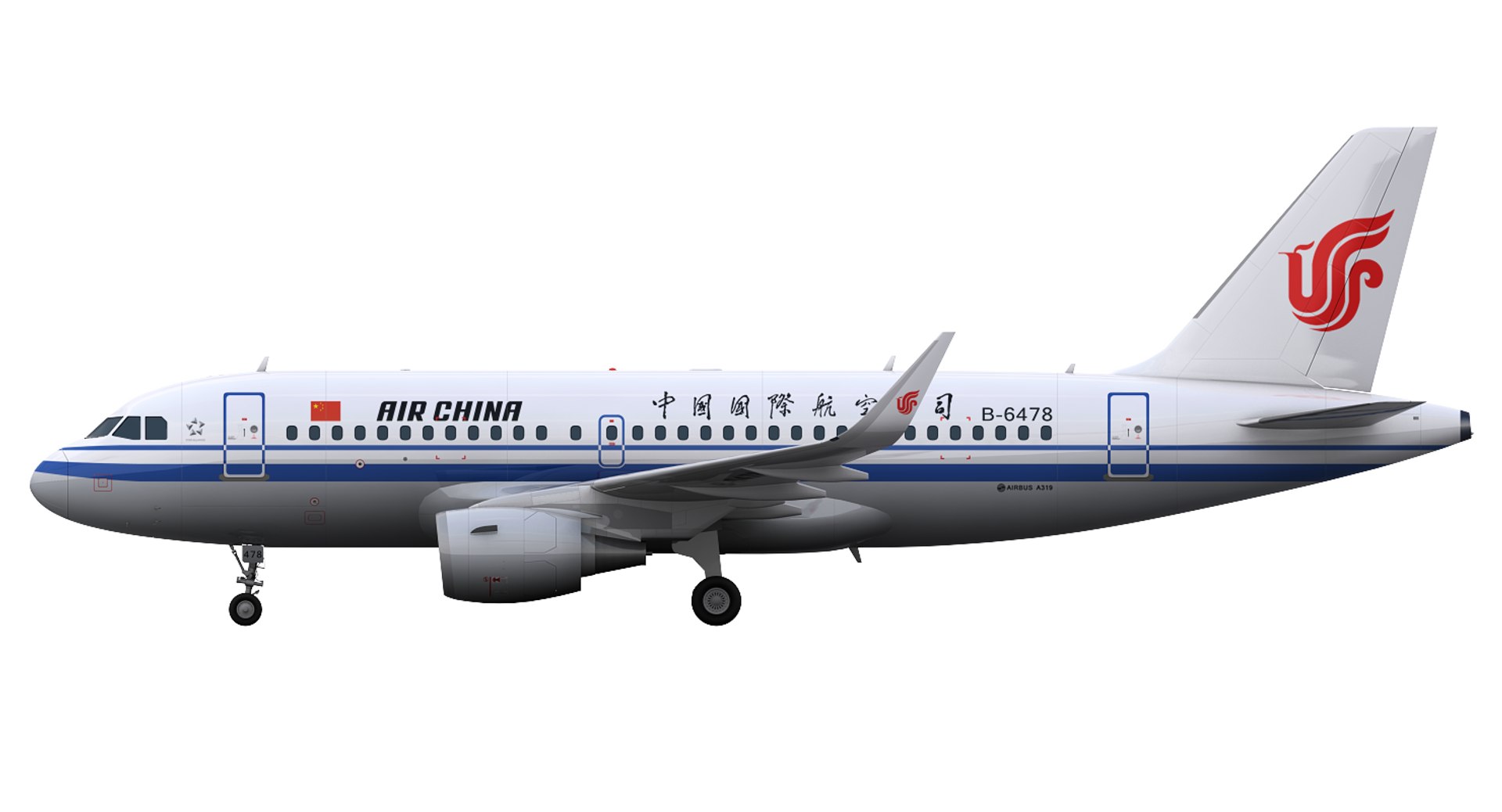 3D A319 Air China Model - TurboSquid 1187566