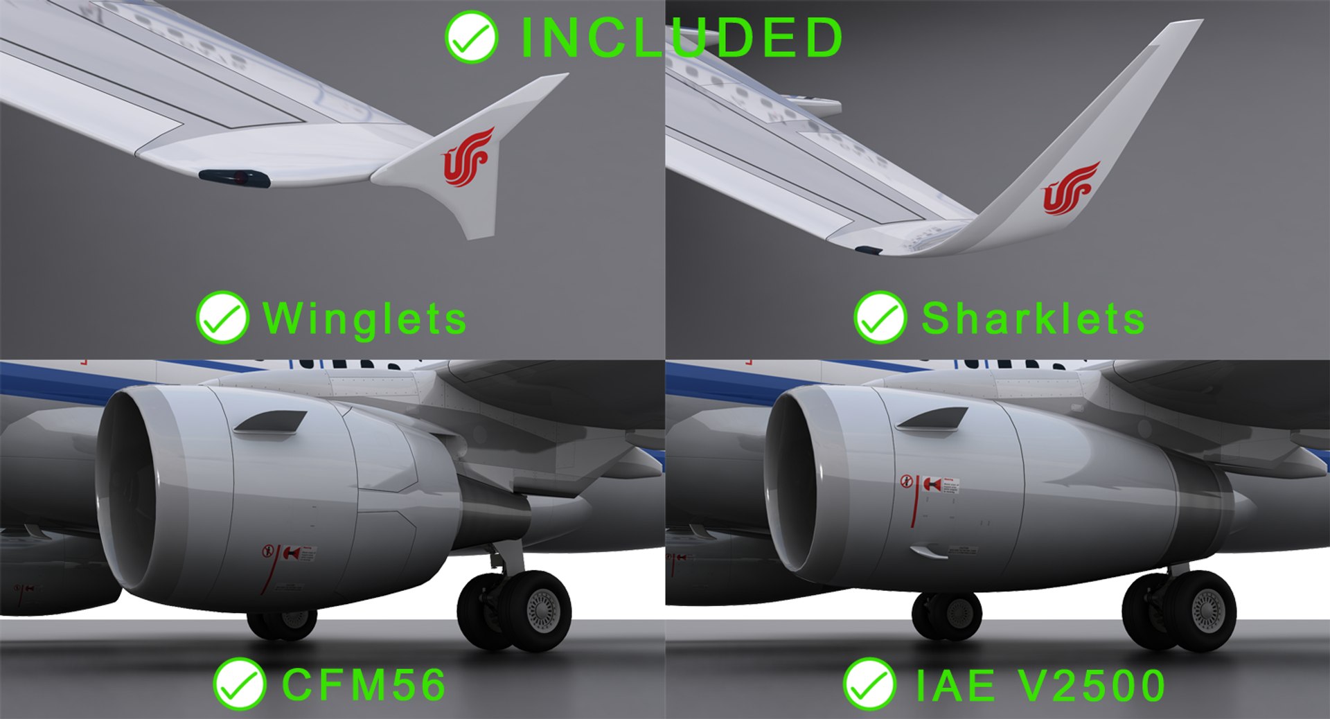 3D A319 Air China Model - TurboSquid 1187566