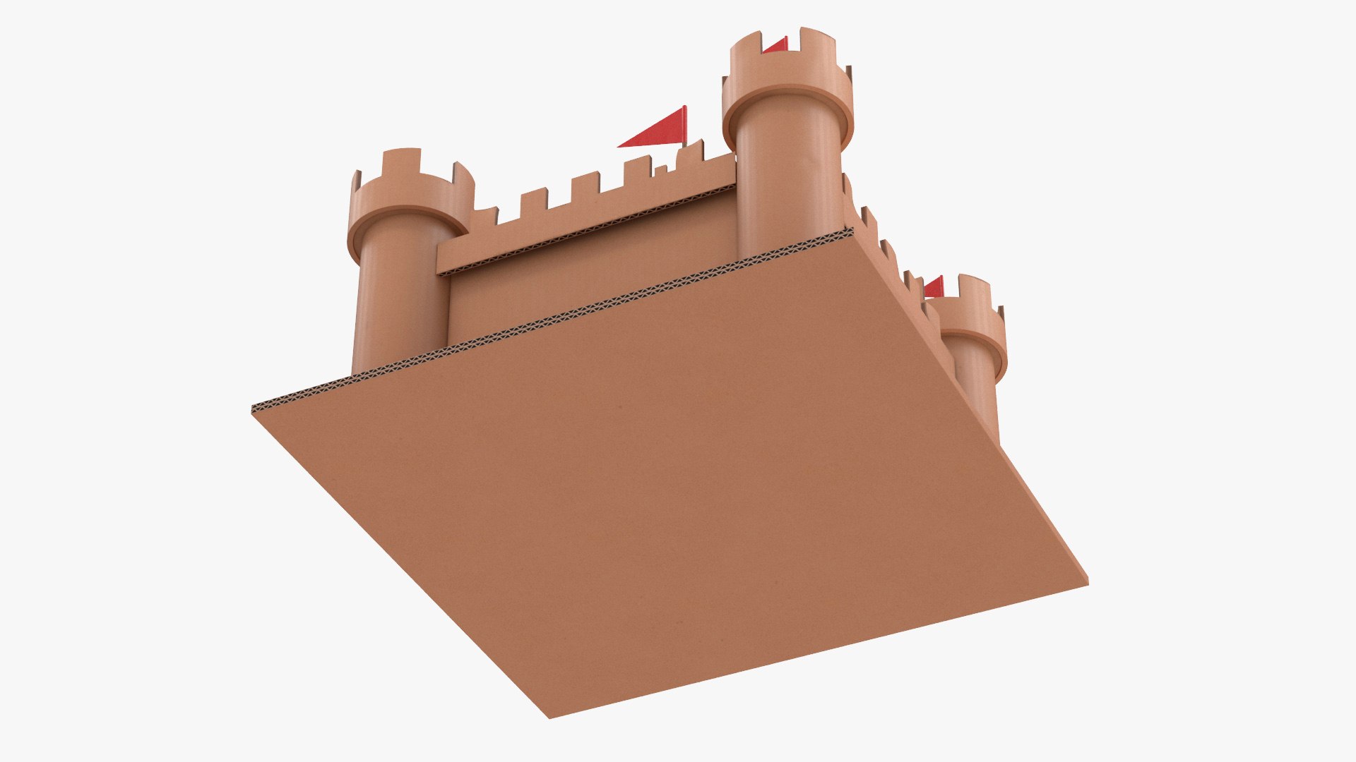 3D Cardboard Castle - TurboSquid 2207014