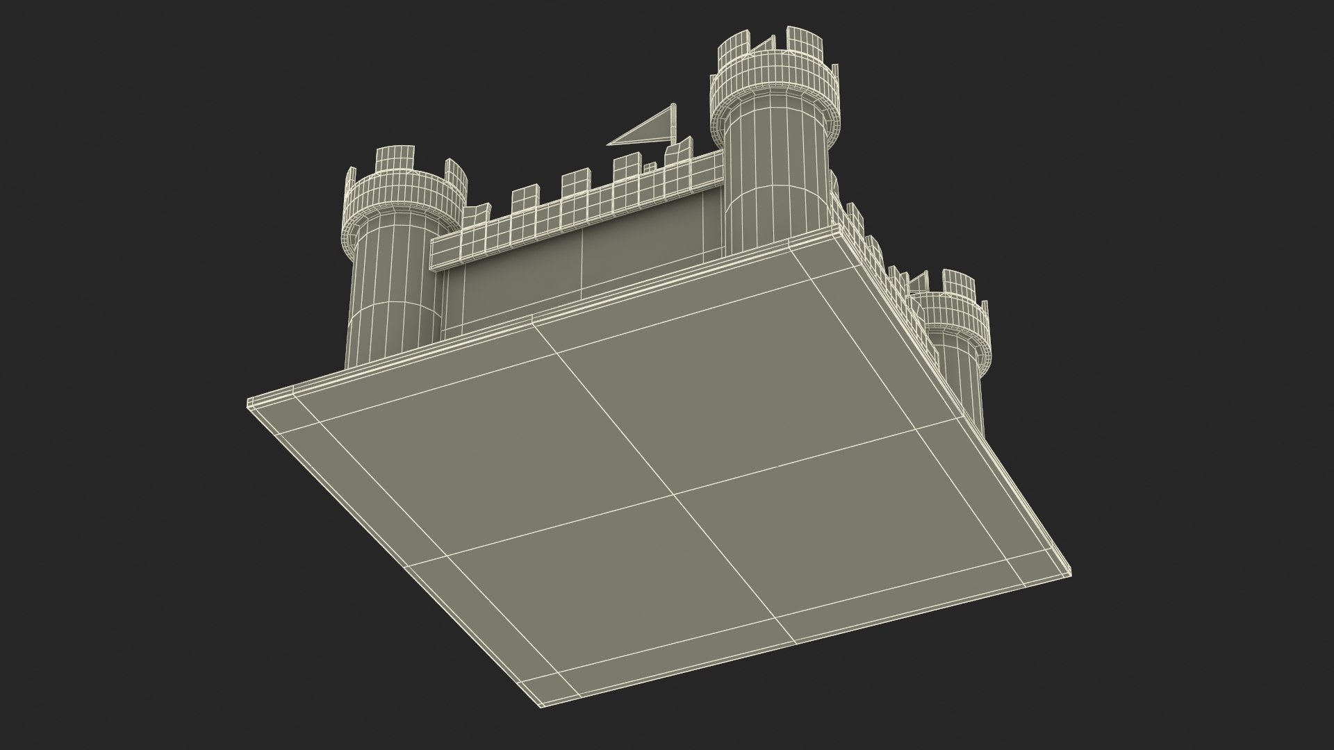 3D Cardboard Castle - TurboSquid 2207014