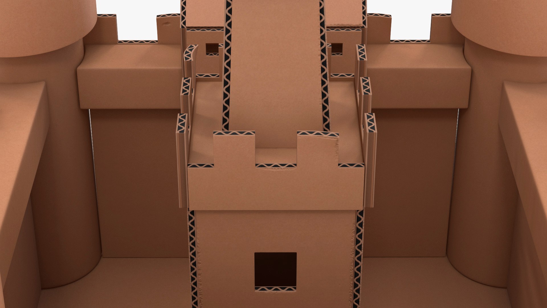 3D Cardboard Castle - TurboSquid 2207014