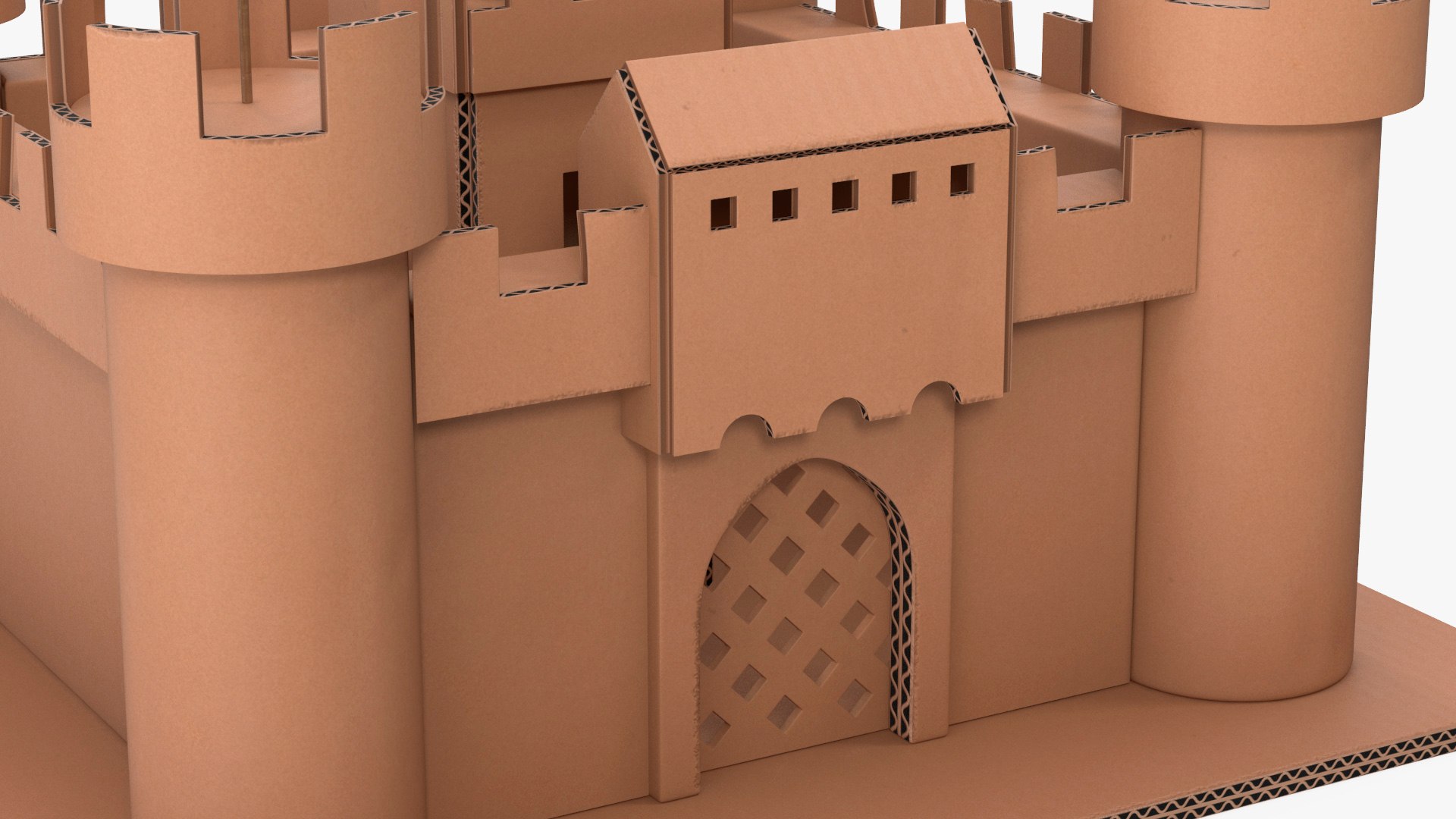 3D Cardboard Castle - TurboSquid 2207014