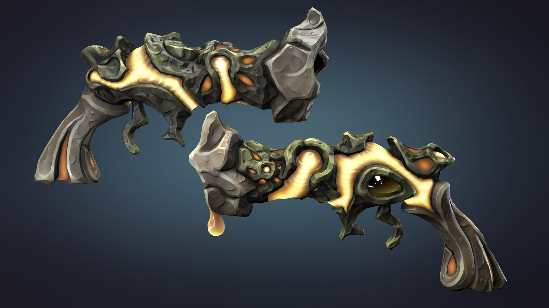 3D Volcanic Pistol Model - TurboSquid 2086260