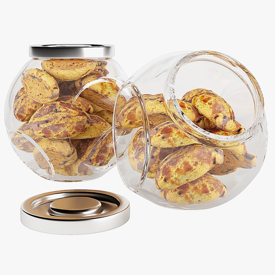 Glass Jar Cookie Content 04 Model - TurboSquid 1949338
