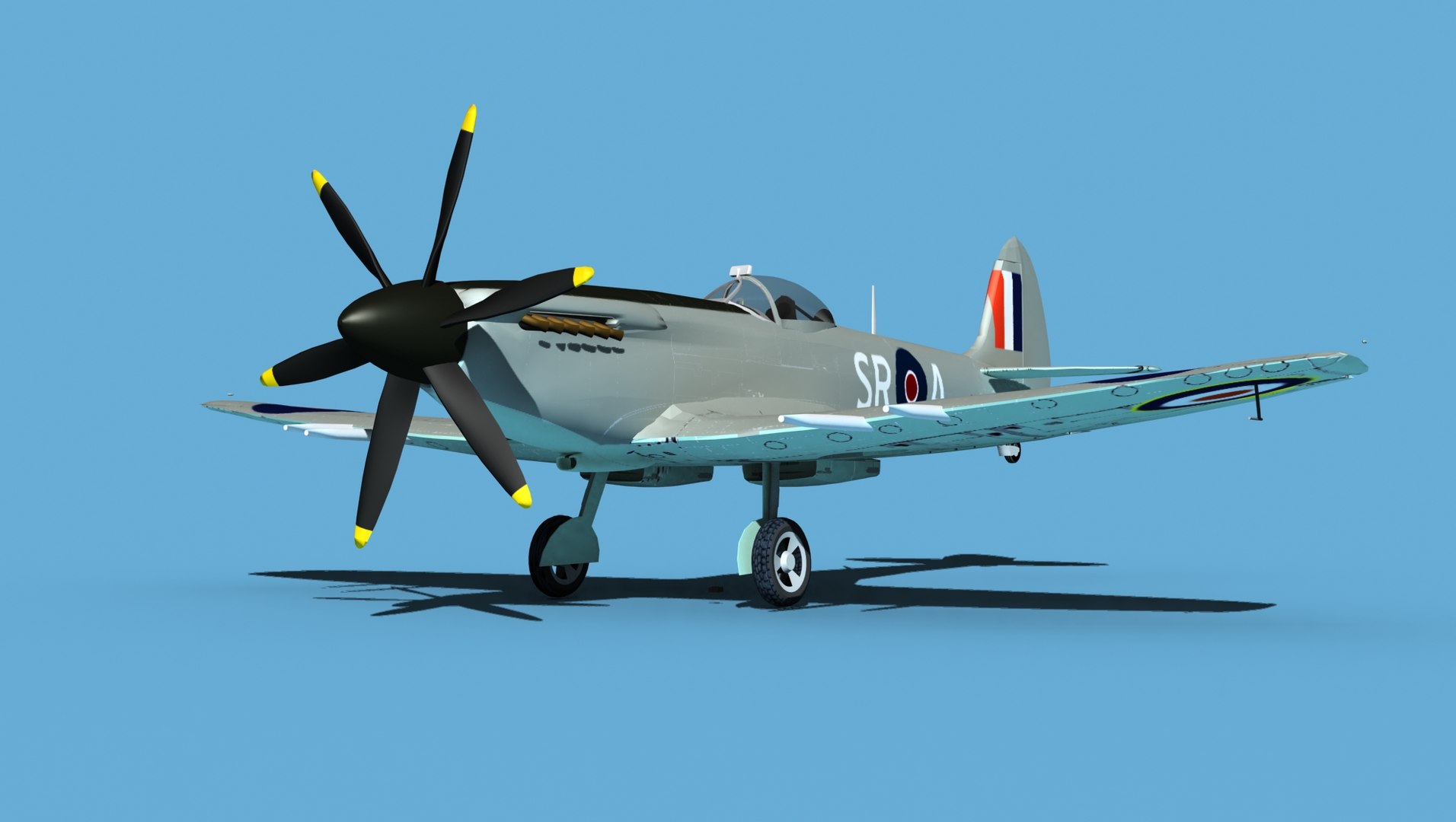 3D Supermarine Spitfire Mk XXIII V03 Model - TurboSquid 1926322