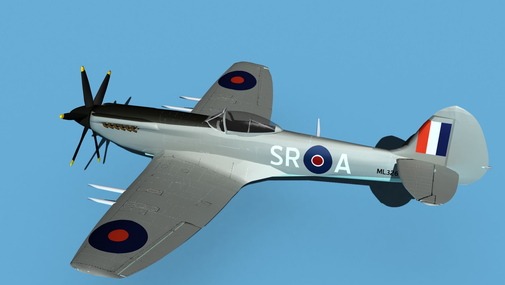 3D Supermarine Spitfire Mk XXIII V03 Model - TurboSquid 1926322