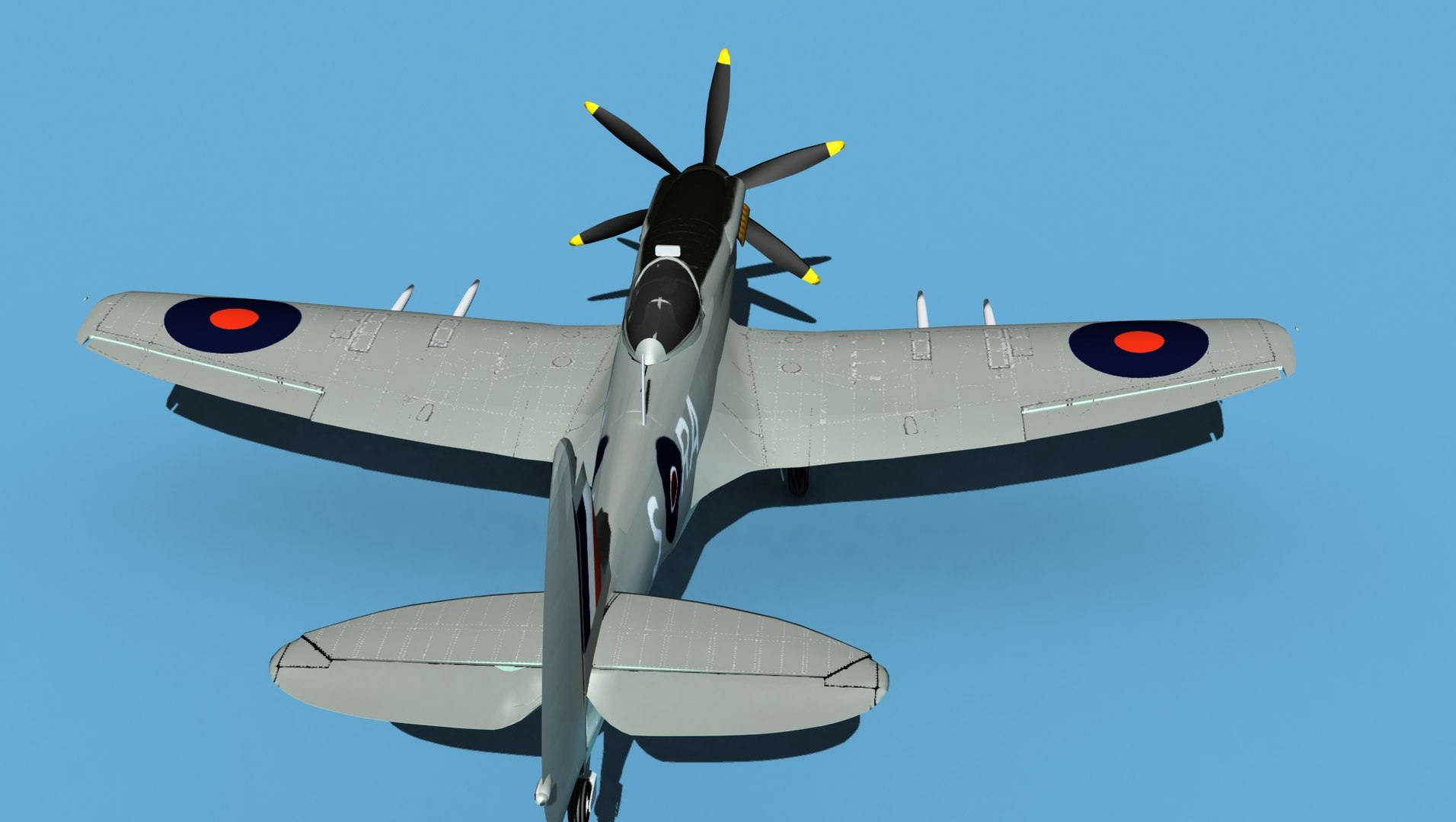 3D Supermarine Spitfire Mk XXIII V03 Model - TurboSquid 1926322