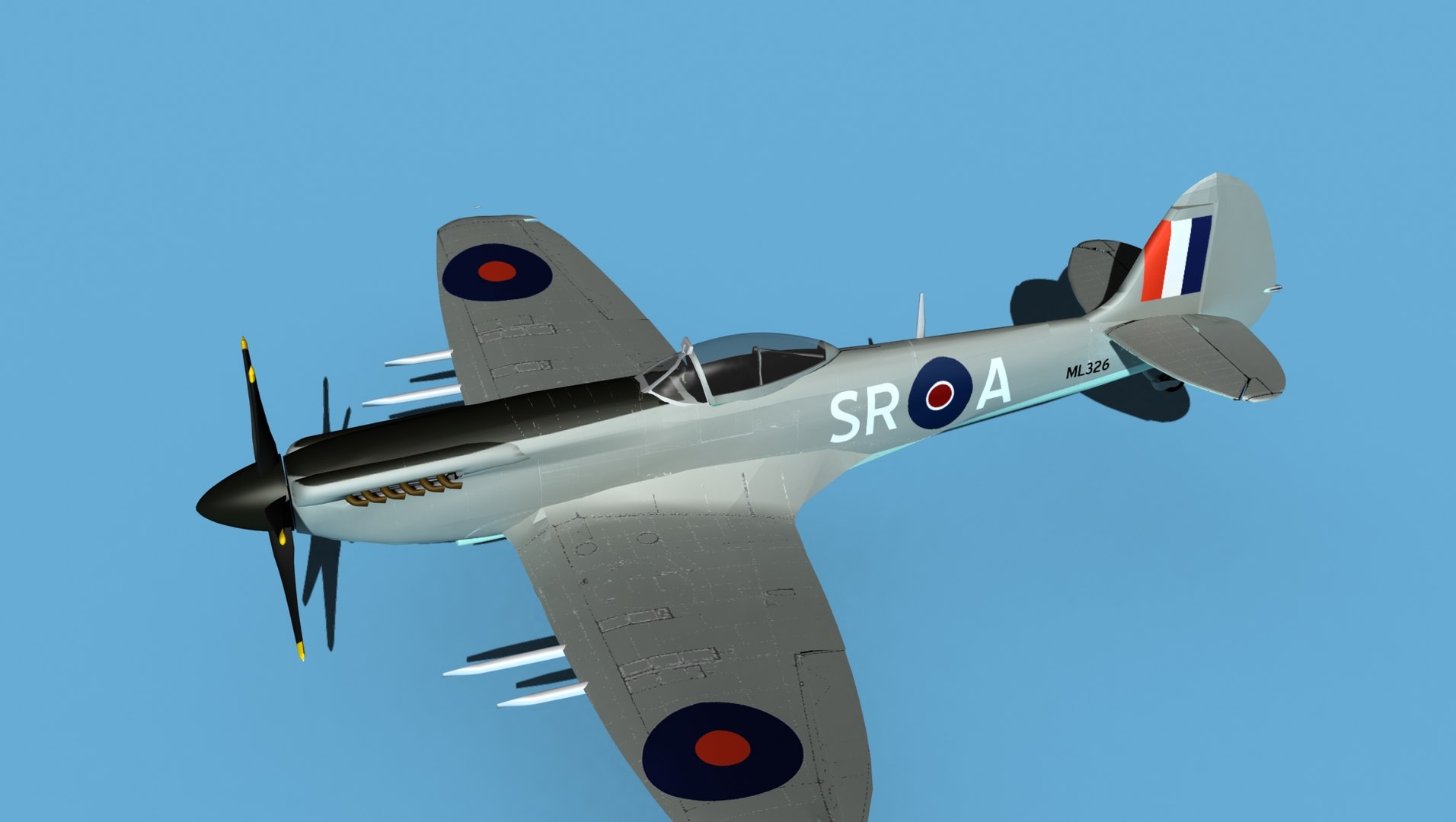 3D Supermarine Spitfire Mk XXIII V03 Model - TurboSquid 1926322