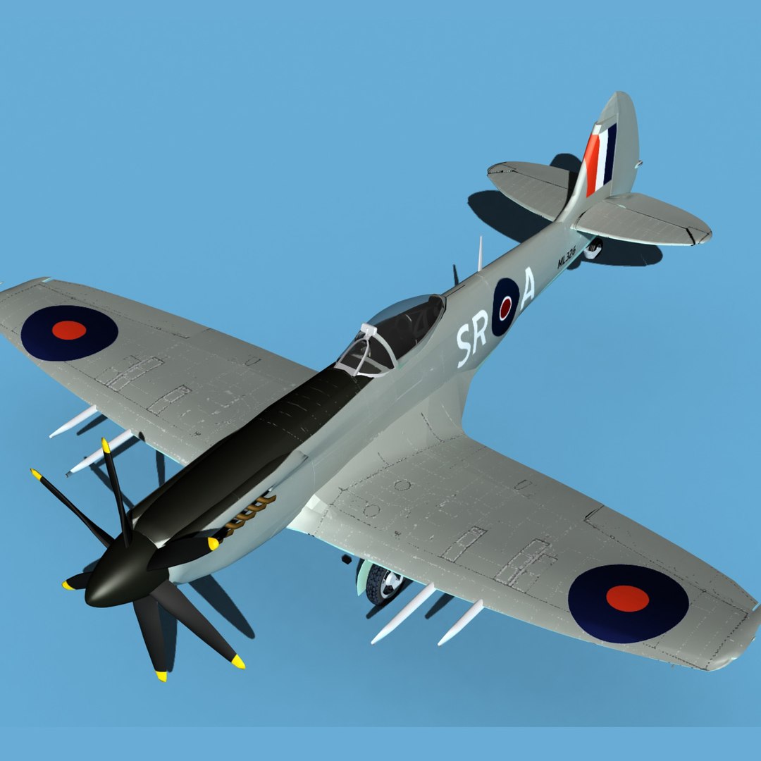 3D Supermarine Spitfire Mk XXIII V03 Model - TurboSquid 1926322