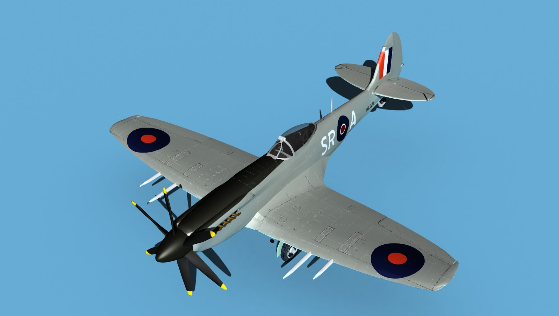 3D Supermarine Spitfire Mk XXIII V03 Model - TurboSquid 1926322