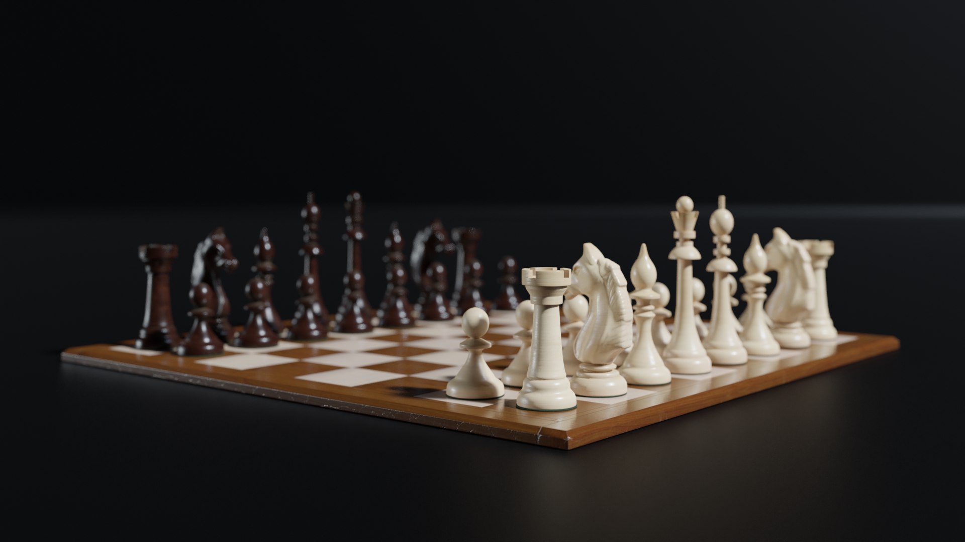 3D Wooden Chess Low Poly Model - TurboSquid 1742725