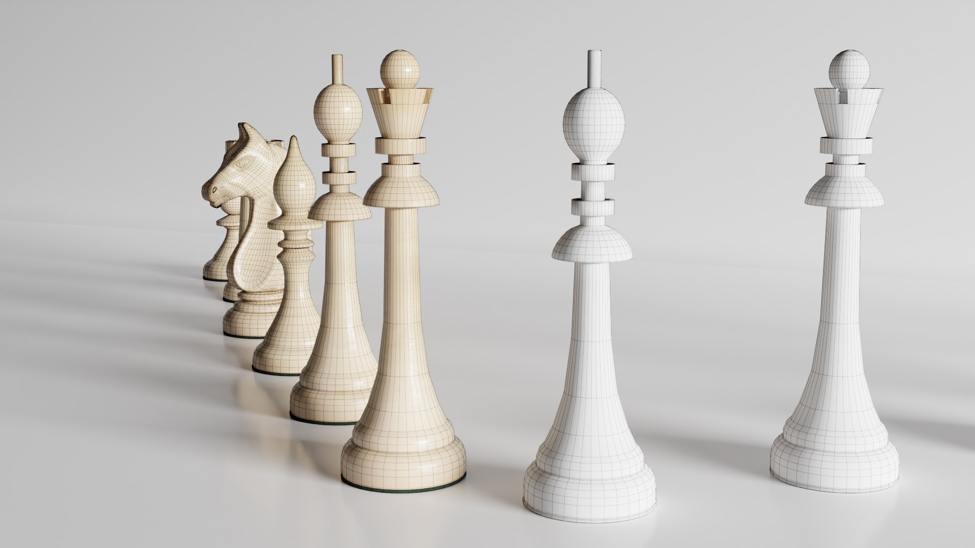 3D Wooden Chess Low Poly Model - TurboSquid 1742725