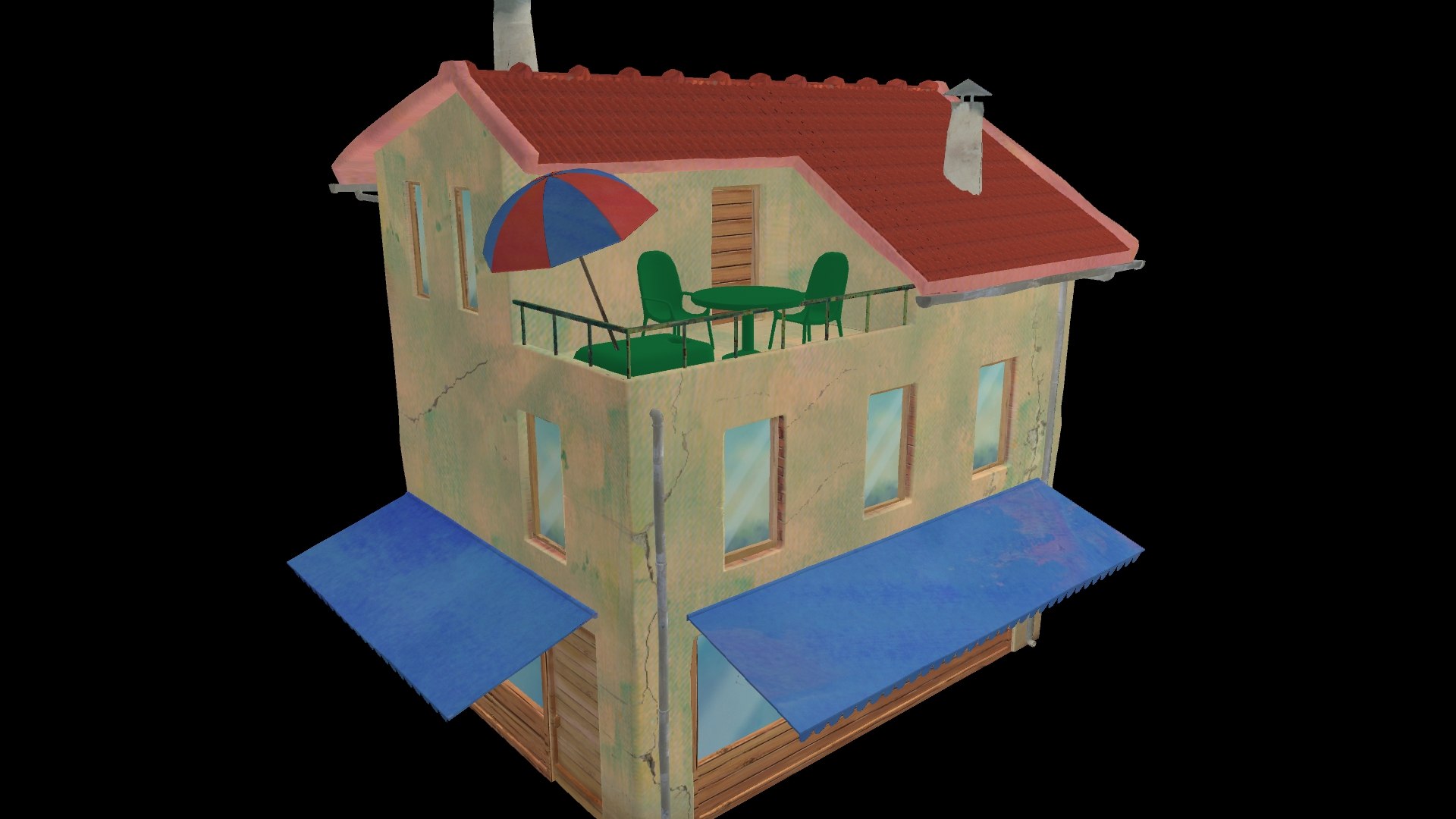 3D LOW POLY TOON HOME model - TurboSquid 1802494