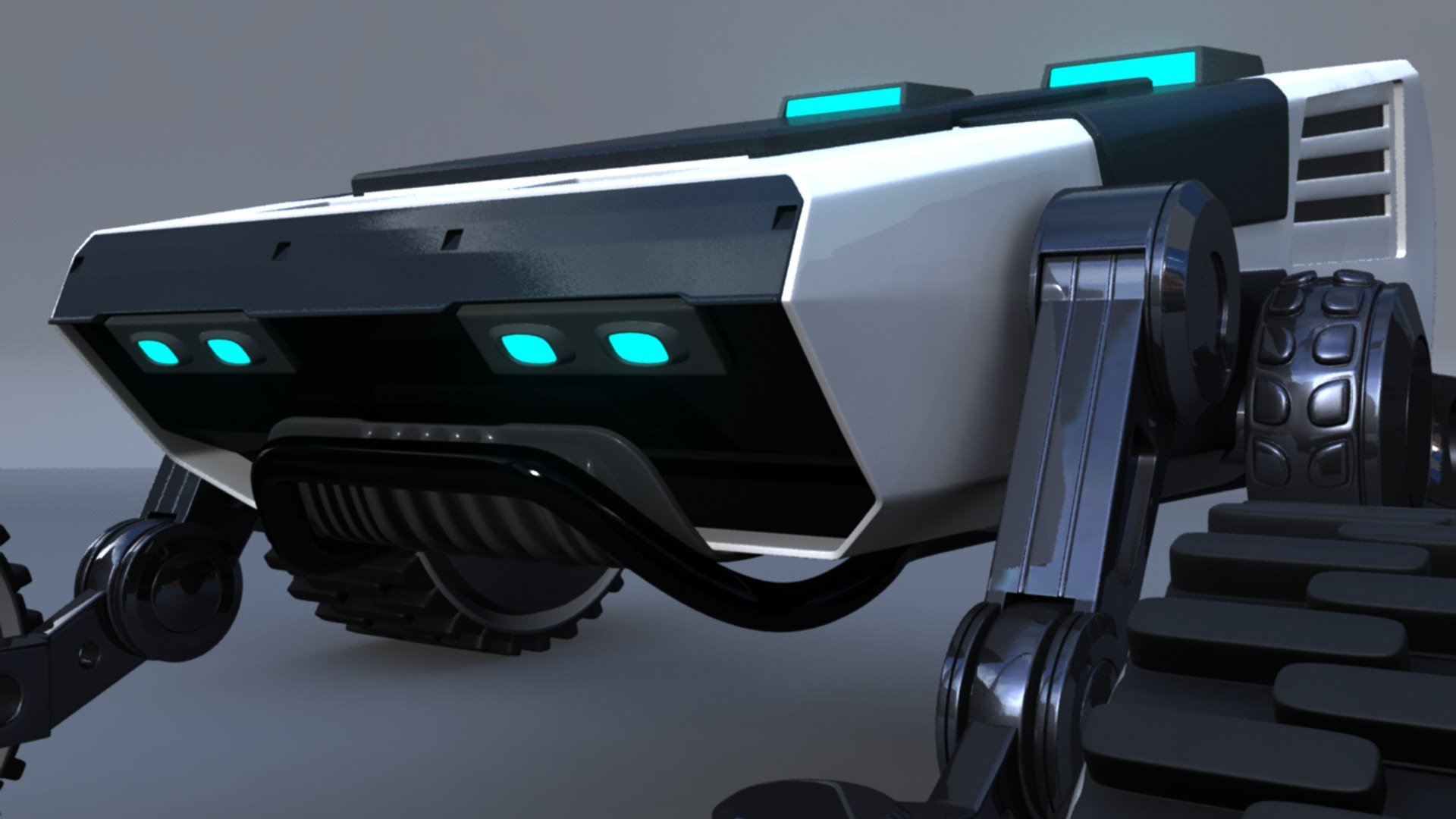 3D Model 4x4 Wheel Robot Drone - TurboSquid 1665103