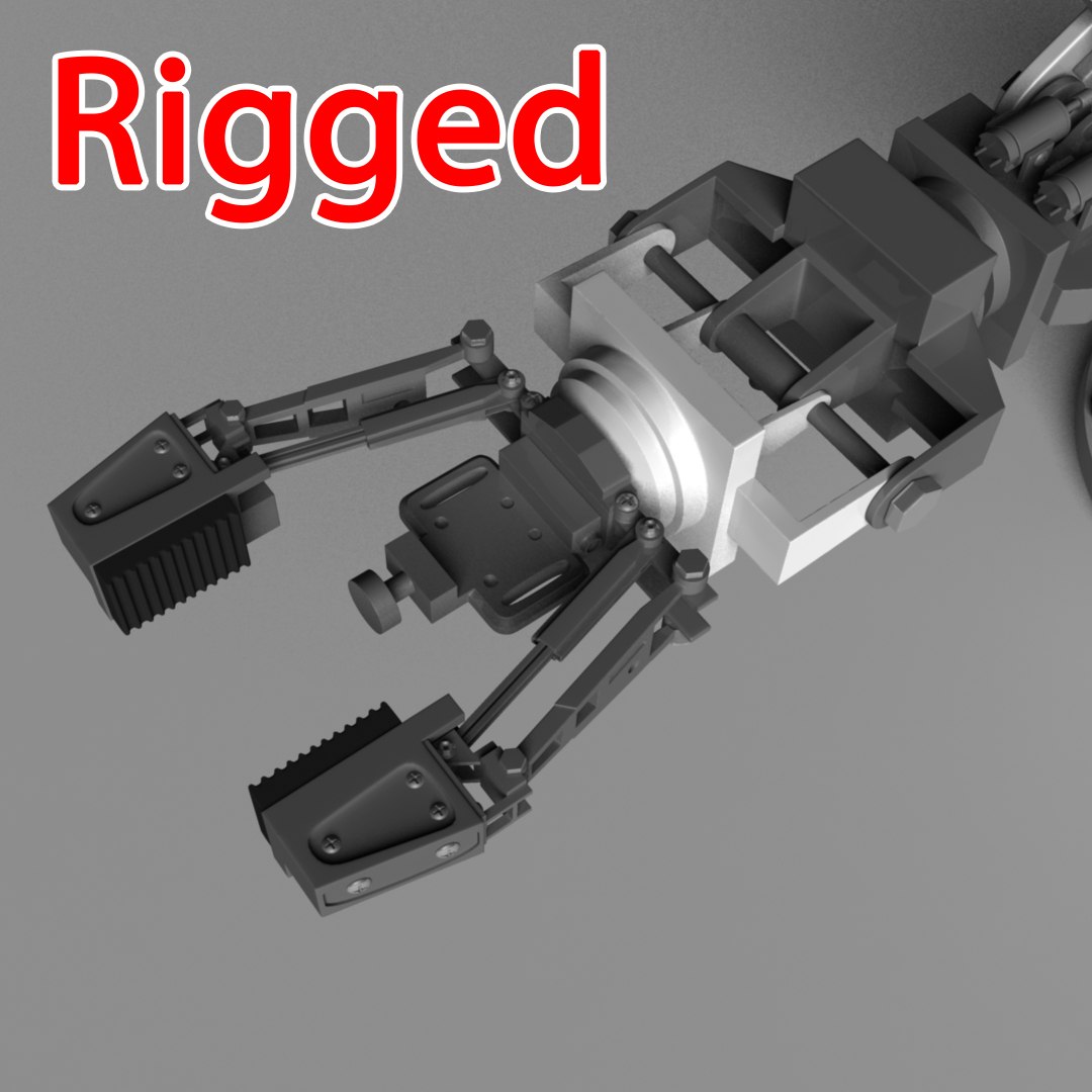 robotic arm hand obj