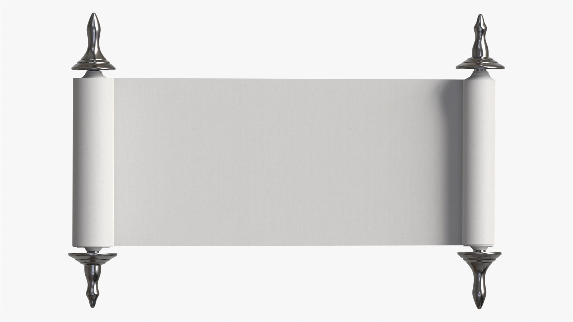 3D Ancient Scroll With Metal Rods Clean 02 - TurboSquid 2027314