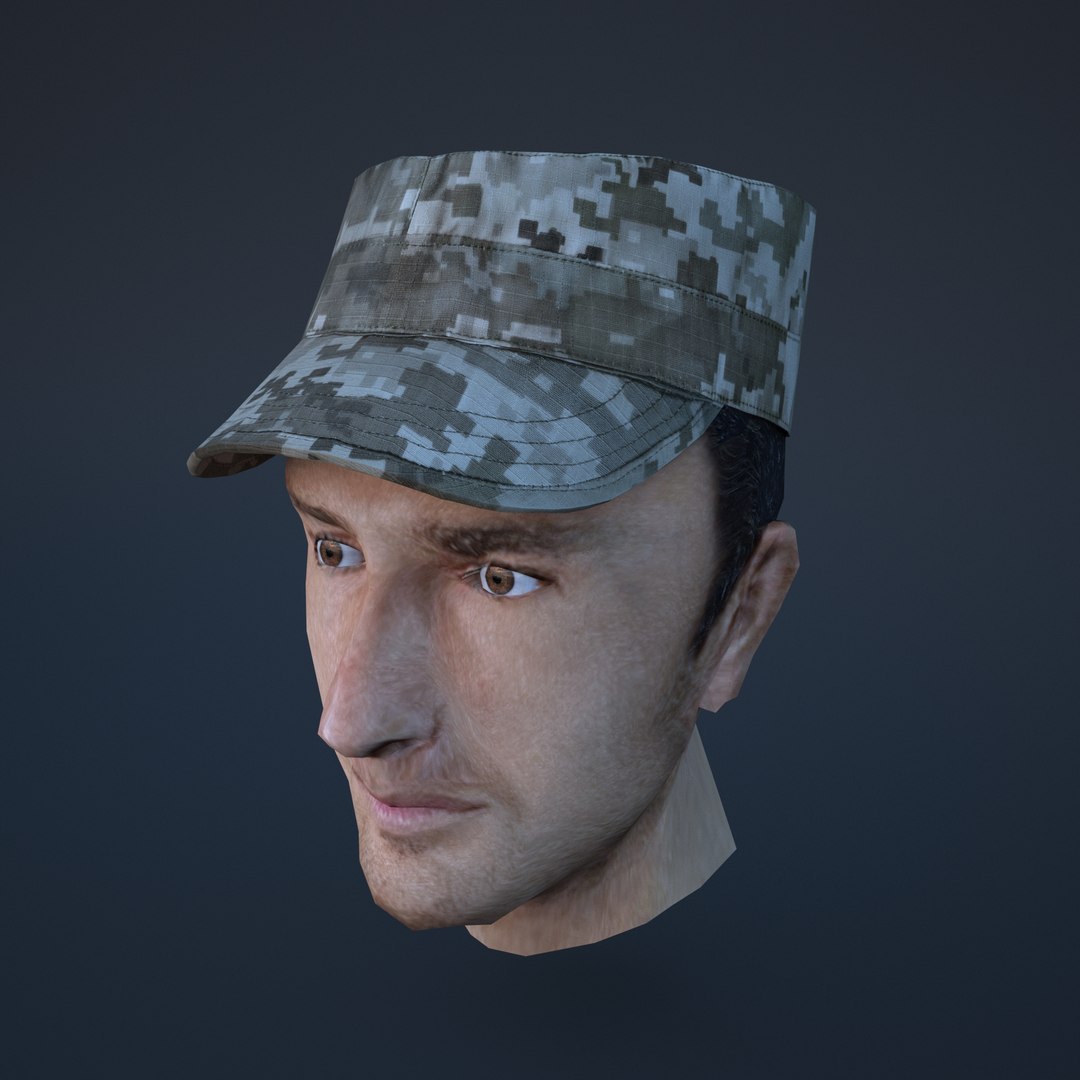 Military cap 3D model - TurboSquid 1229494