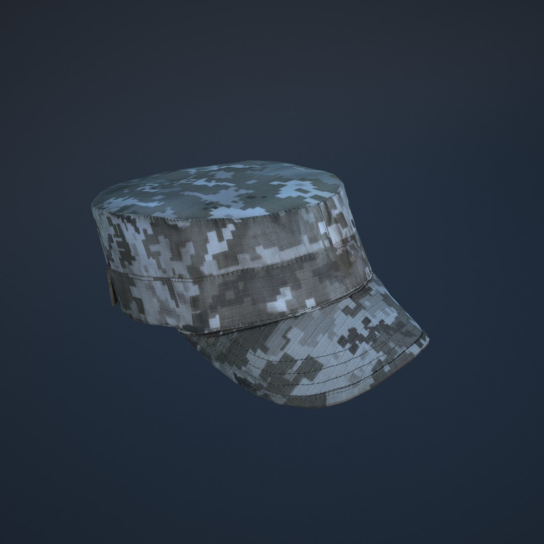 Military cap 3D model - TurboSquid 1229494