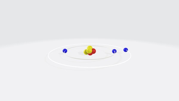modelo 3d Estructura atómica del litio de Bohr - TurboSquid 2347535