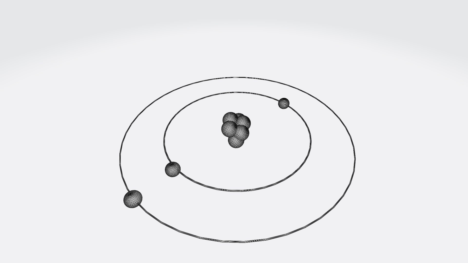 3D Model Litium Bohr Atomic Structure - TurboSquid 2347535