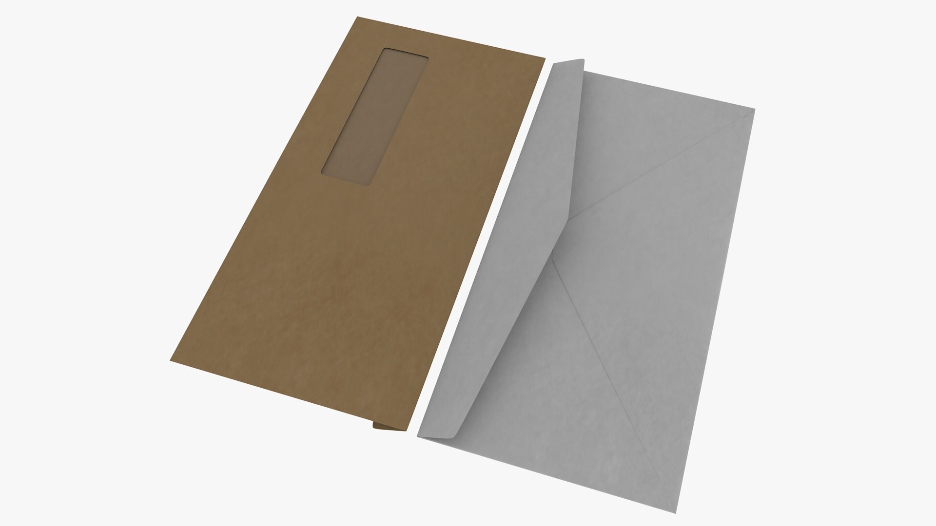 Envelope Size DL Style Window BANKER Model - TurboSquid 1824735