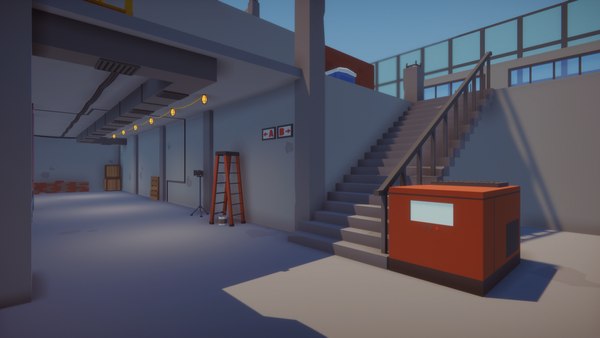 modelo 3d Mapa Low Poly FPS Vol6 - Mapa de disparos de construcción ...